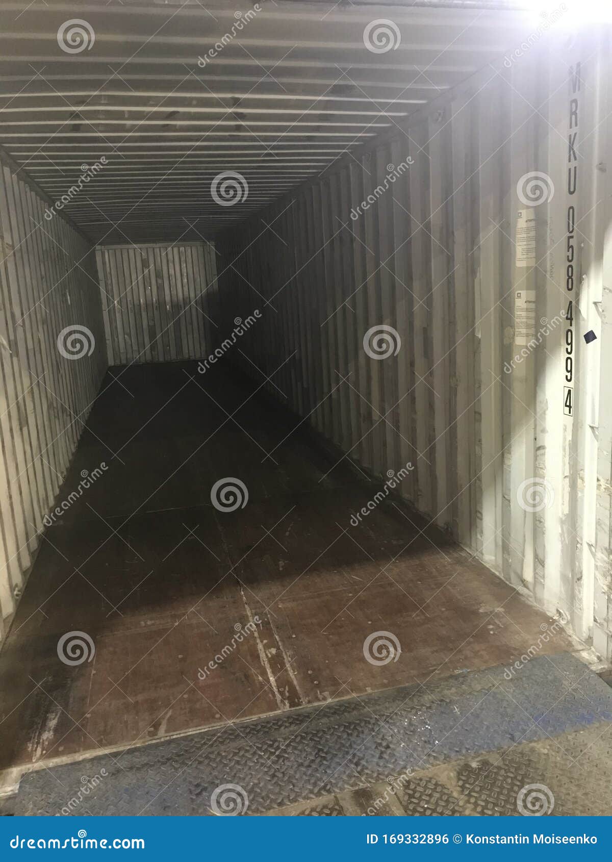 Empty Container after Unloading the Cargo Stock Photo - Image of aerial ...