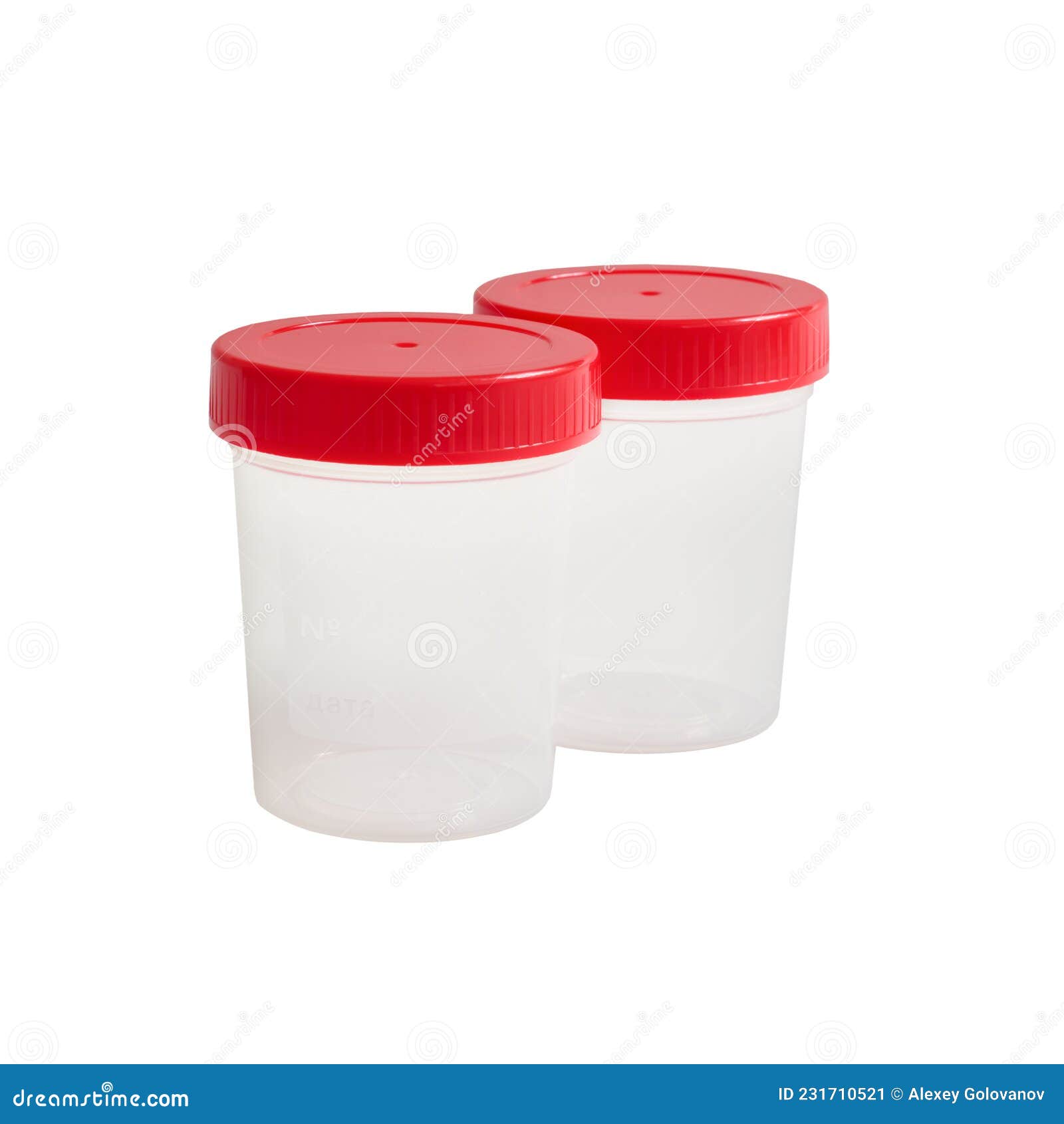 Empty Containers for Analysis Isolated on White Background, Shal Stock ...