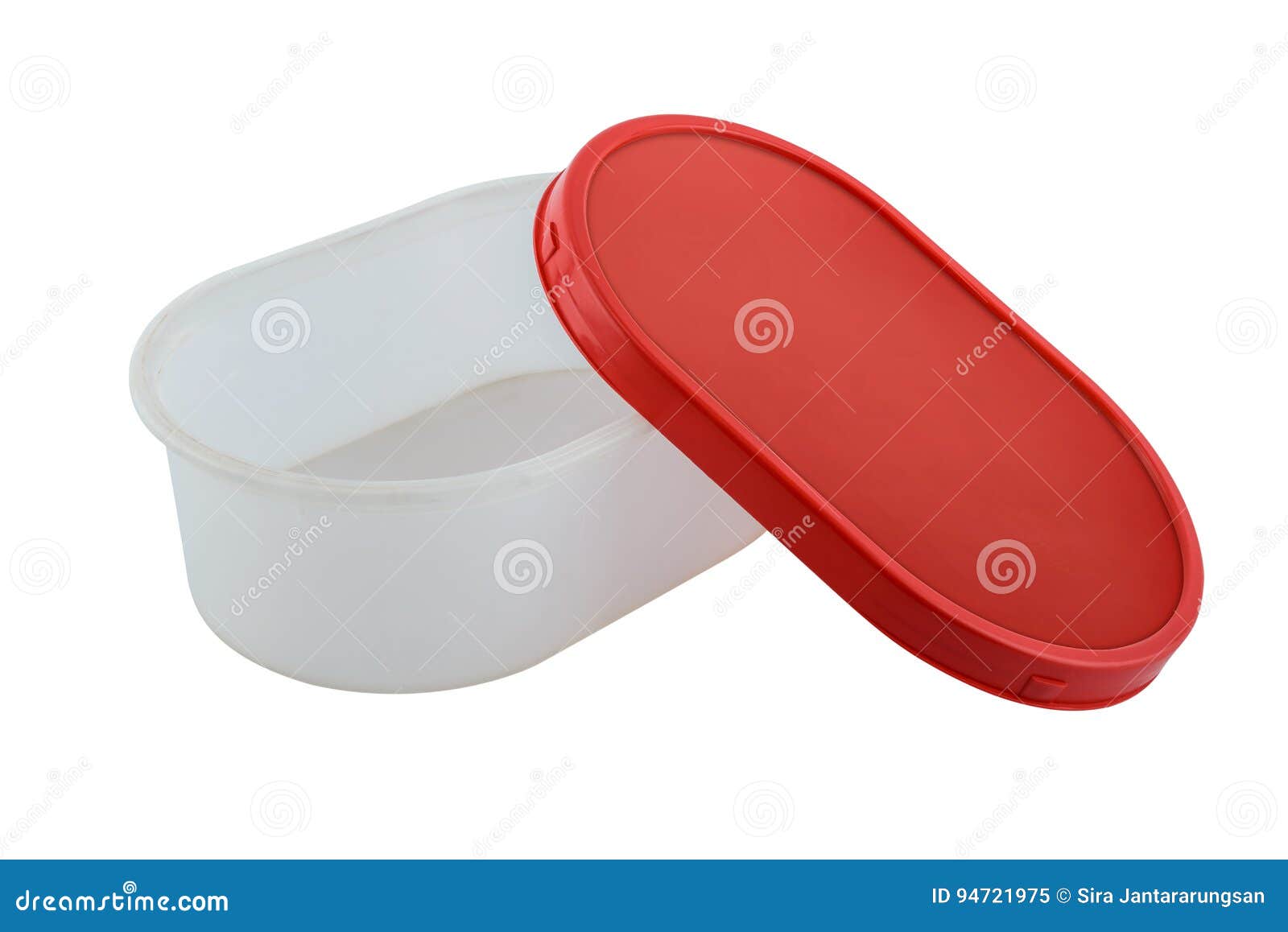 Empty Containers for Food Isolated on White Background Stock Image ...