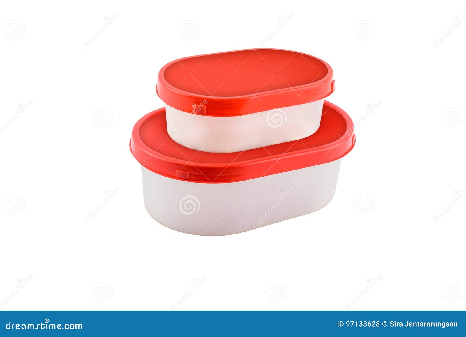 Empty Containers for Food Isolated on White Background Stock Photo ...