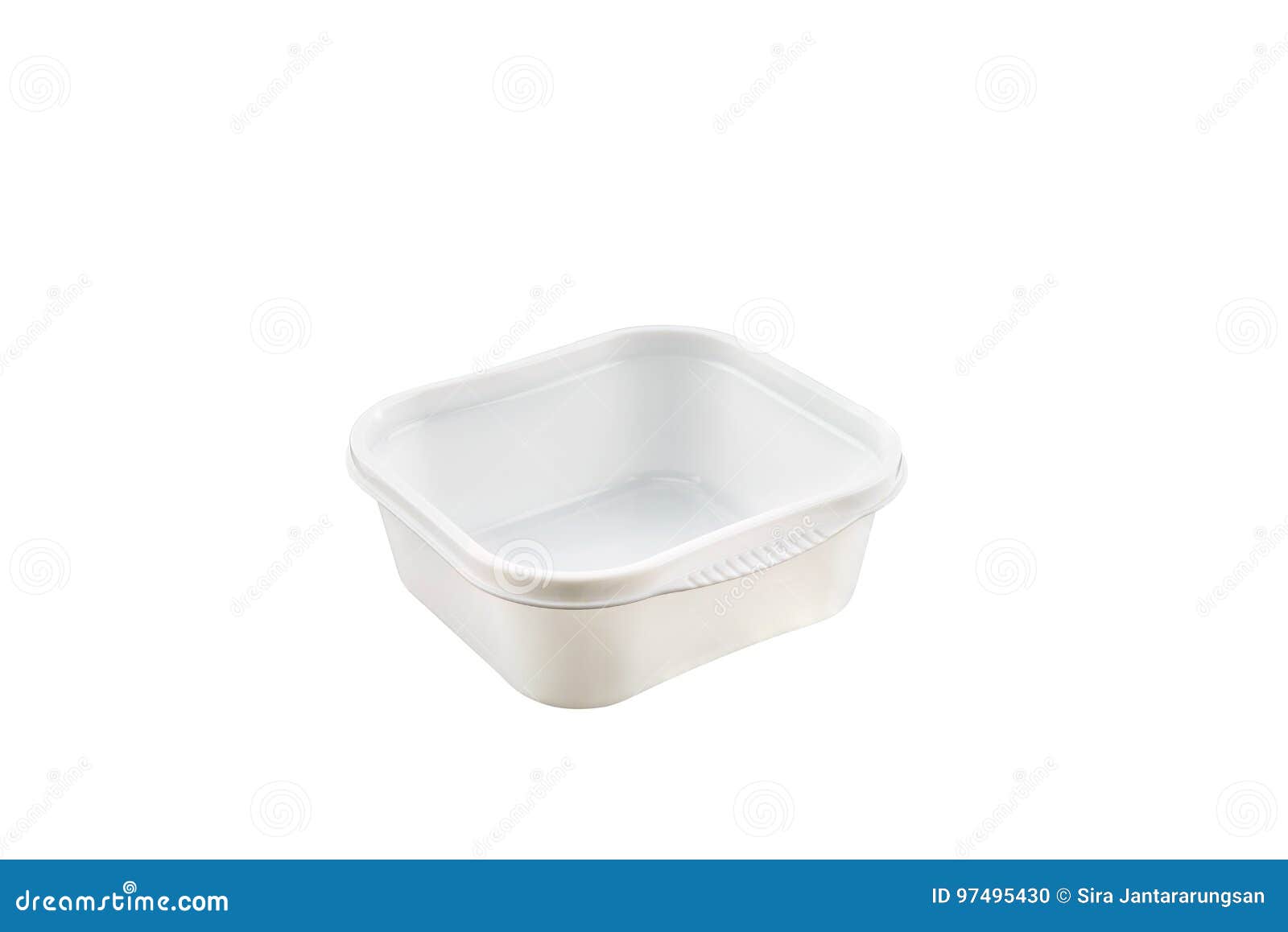 Empty Containers for Food Isolated on White Background Stock Photo ...