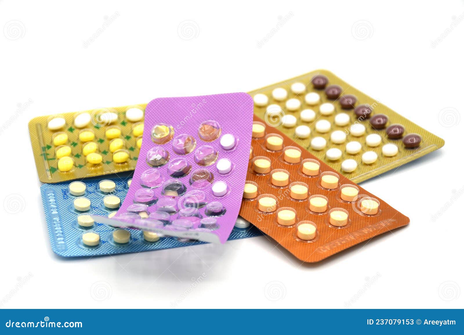 Empty Contraceptive Pill Strips and Contraceptive Pill Stock Image ...