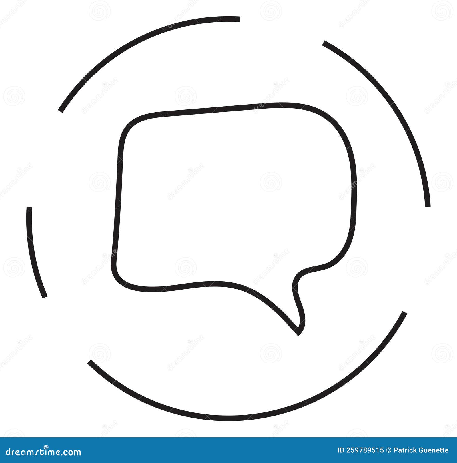 Empty Conversation Bubble, Icon Icon Stock Vector - Illustration of ...