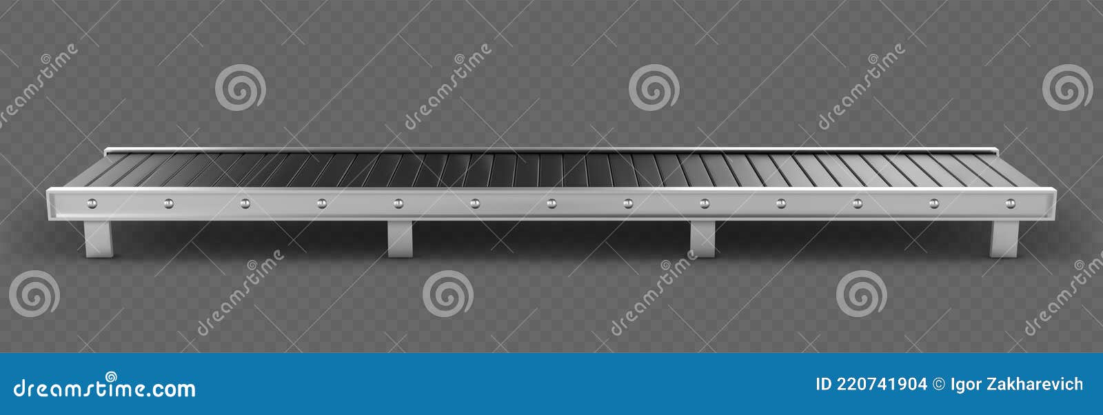 Empty Conveyor Belt Isolated Stock Illustration - Illustration of ...