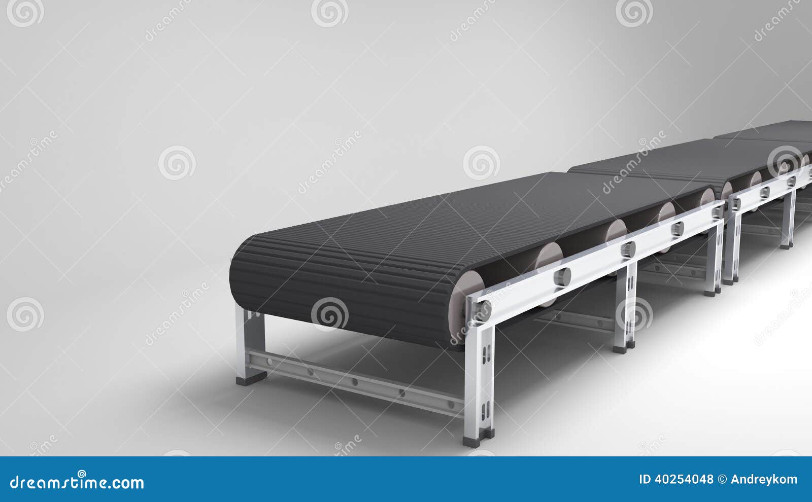 Empty conveyor belt stock illustration. Illustration of metal - 40254048