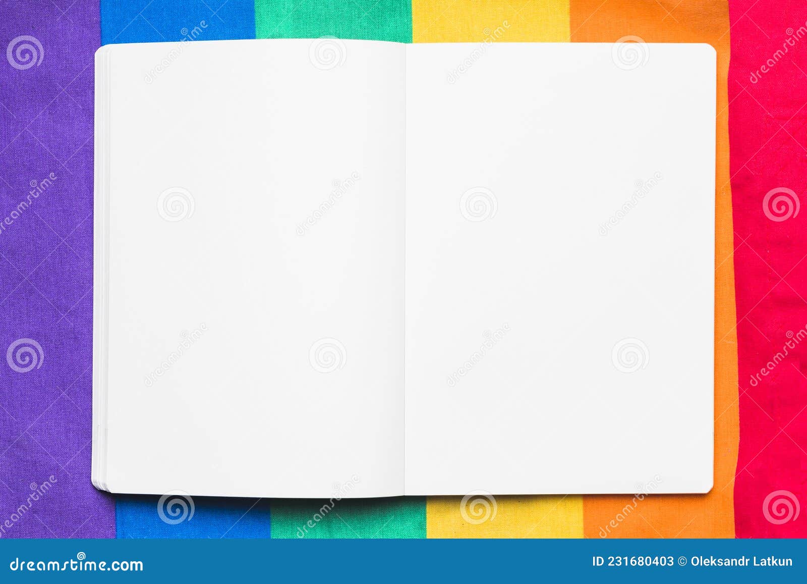 Empty Copybook Rainbow Background Stock Image - Image of page, copybook ...