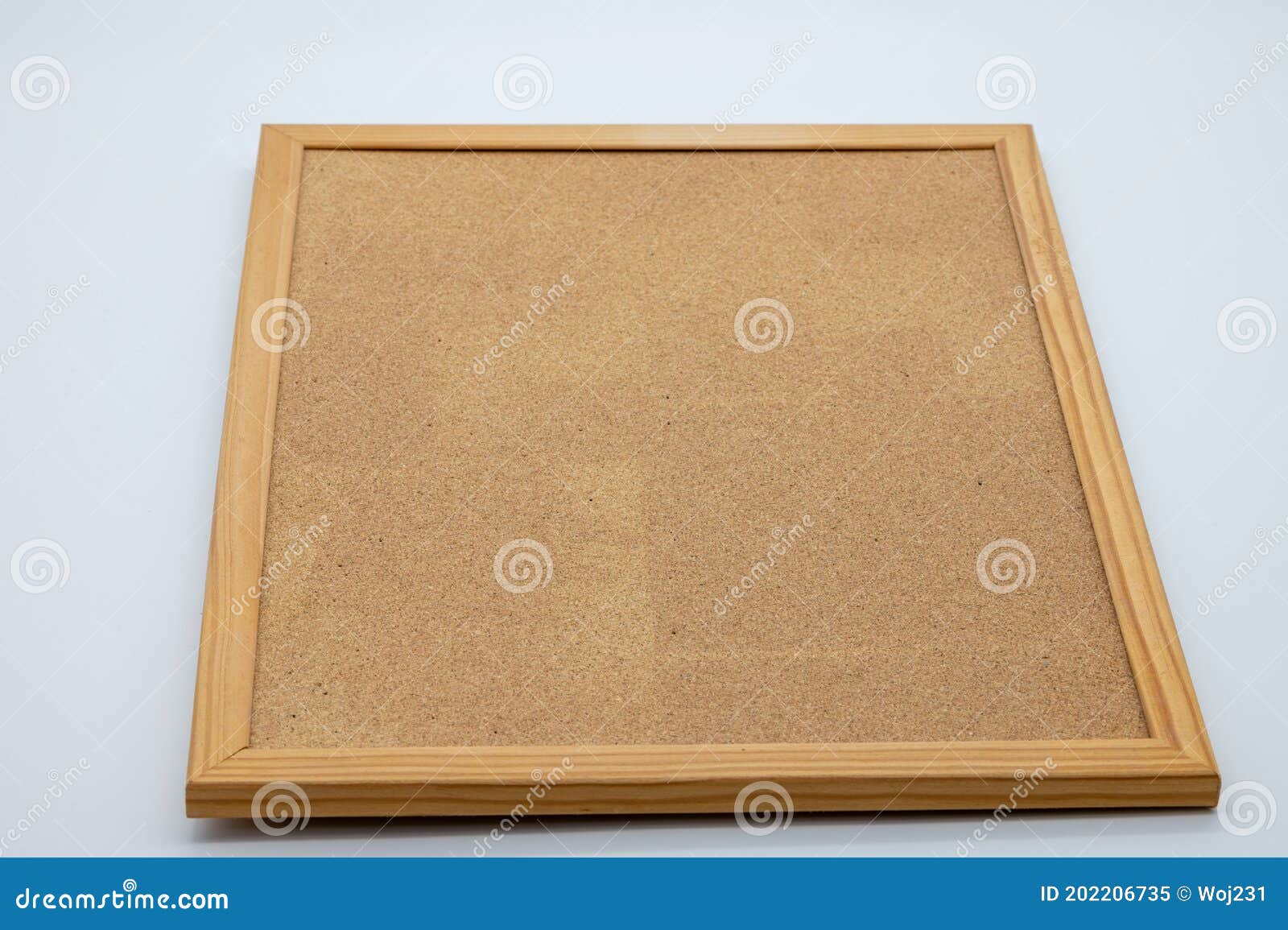 Empty Cork Board on the Wall Stock Image - Image of textile, hardwood ...