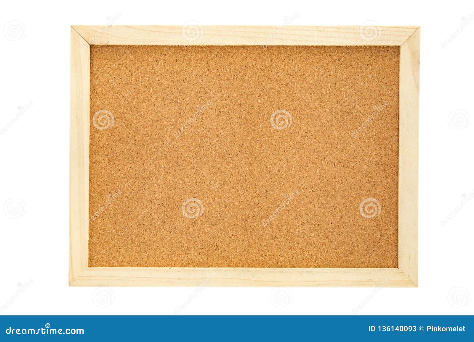 Empty Cork Pin Board Isolated on a White Background Stock Image - Image ...