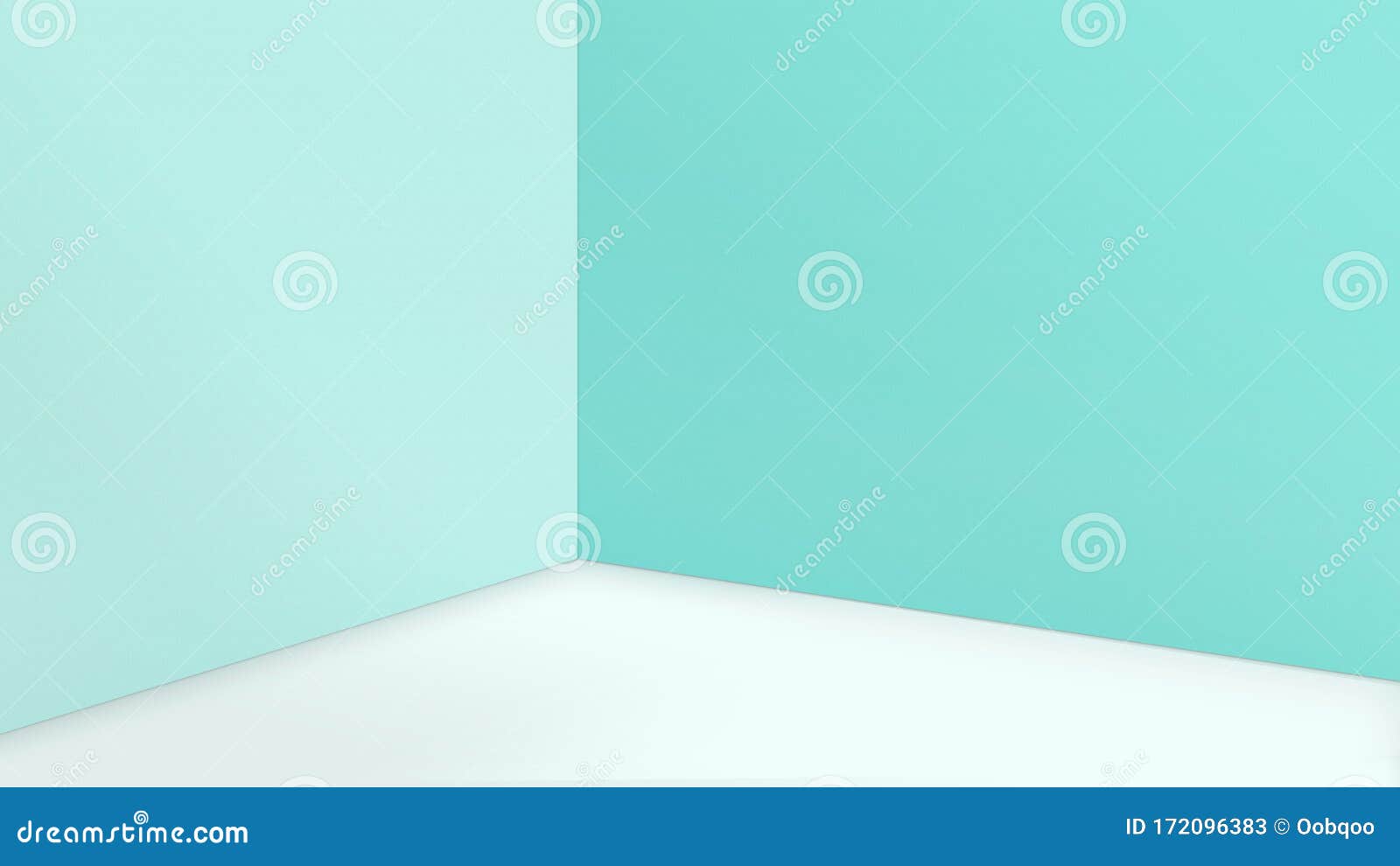 Empty Corner with Blue Walls and Floor. Empty Room Studio Gradient Used ...