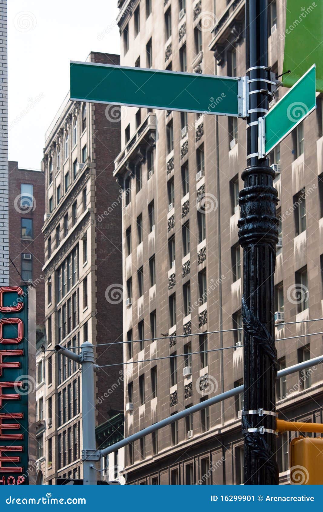 Empty Corner Street Signs stock image. Image of drive - 16299901