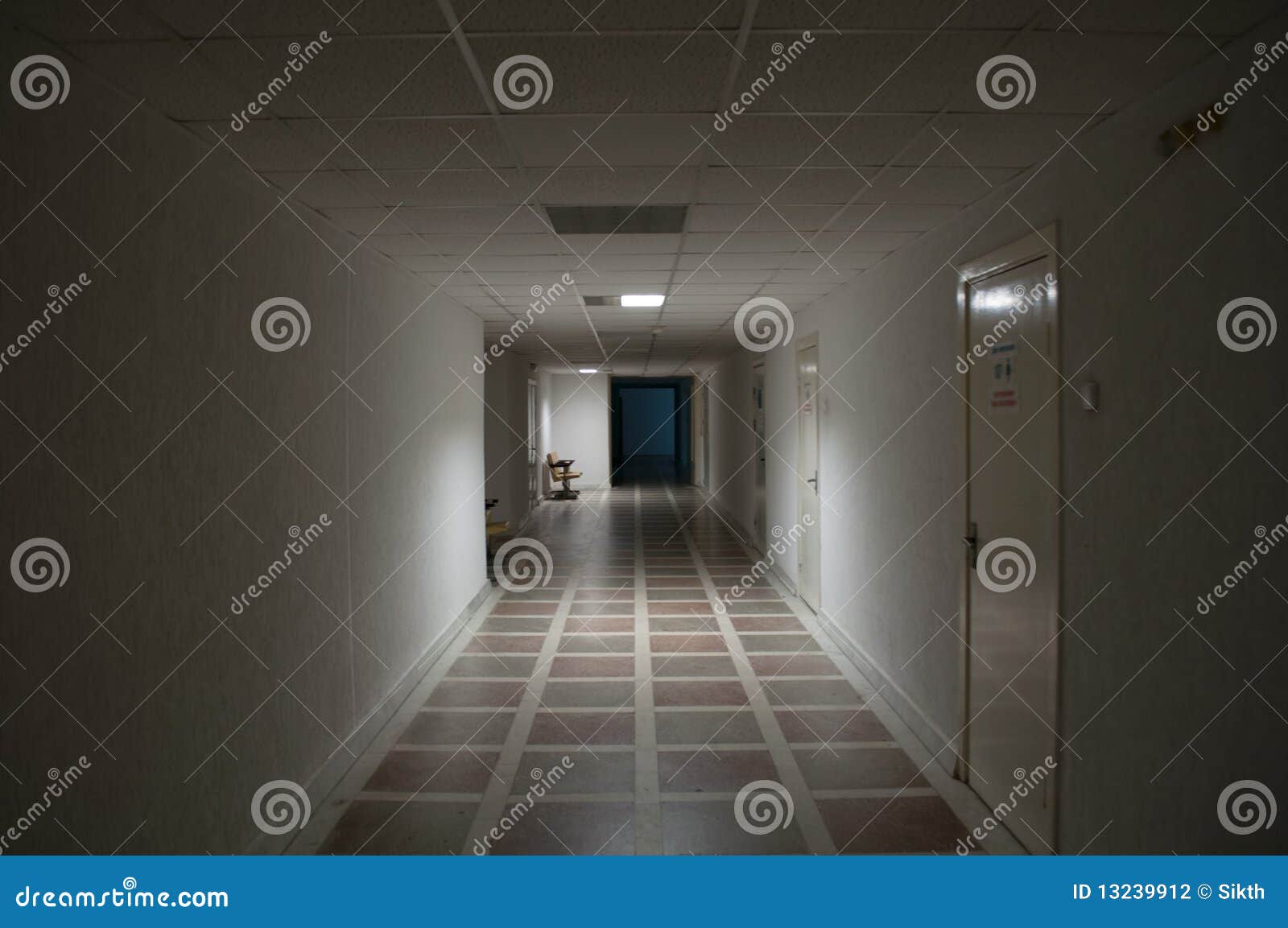 Empty Corridor stock photo. Image of lights, entrance - 13239912