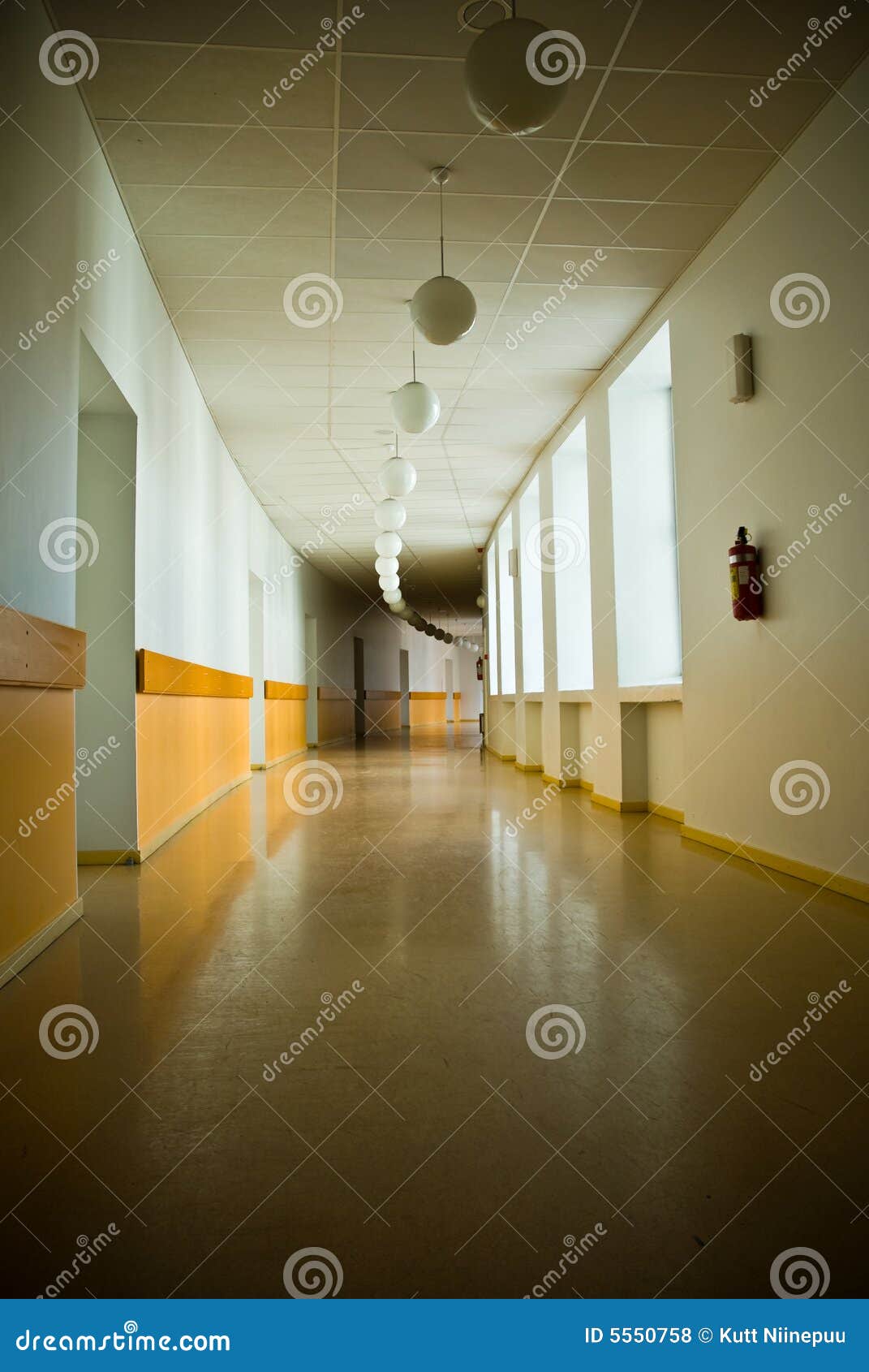 Empty corridor stock photo. Image of hall, beige, orange - 5550758