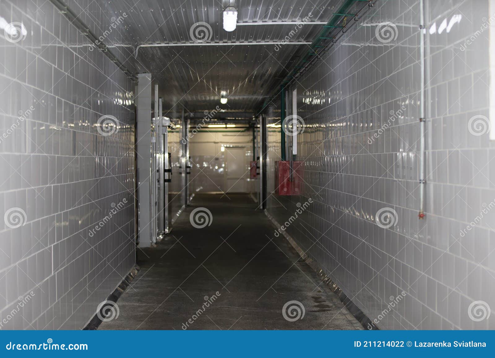 An Empty Corridor of a Factory or Workshop Stock Photo - Image of room ...