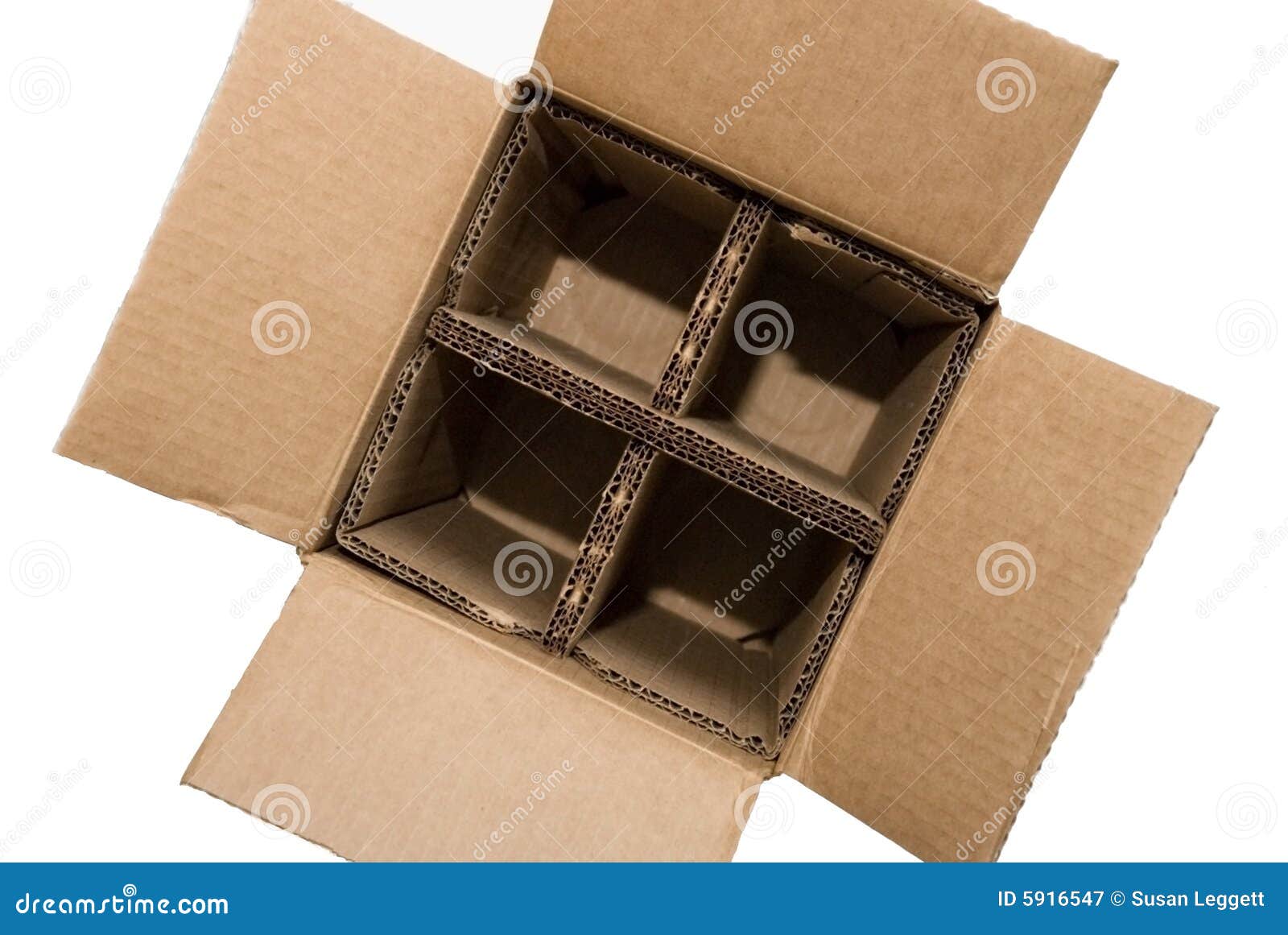 Empty Corrugated Bottle Box Stock Image - Image of juice, compartments ...