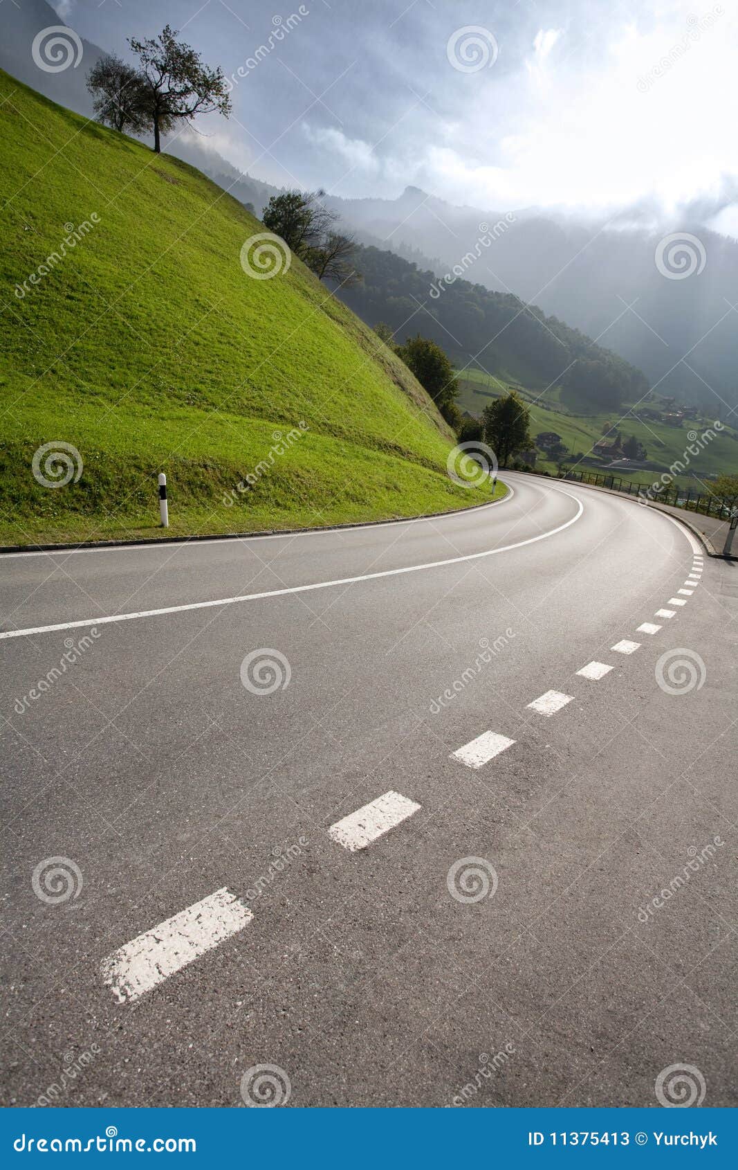 Empty countryside road stock image. Image of highway - 11375413