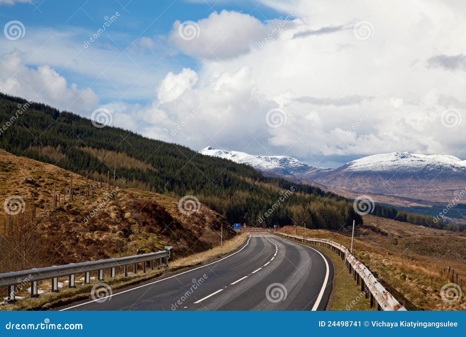Empty Countryside Road stock image. Image of scotland - 24498741