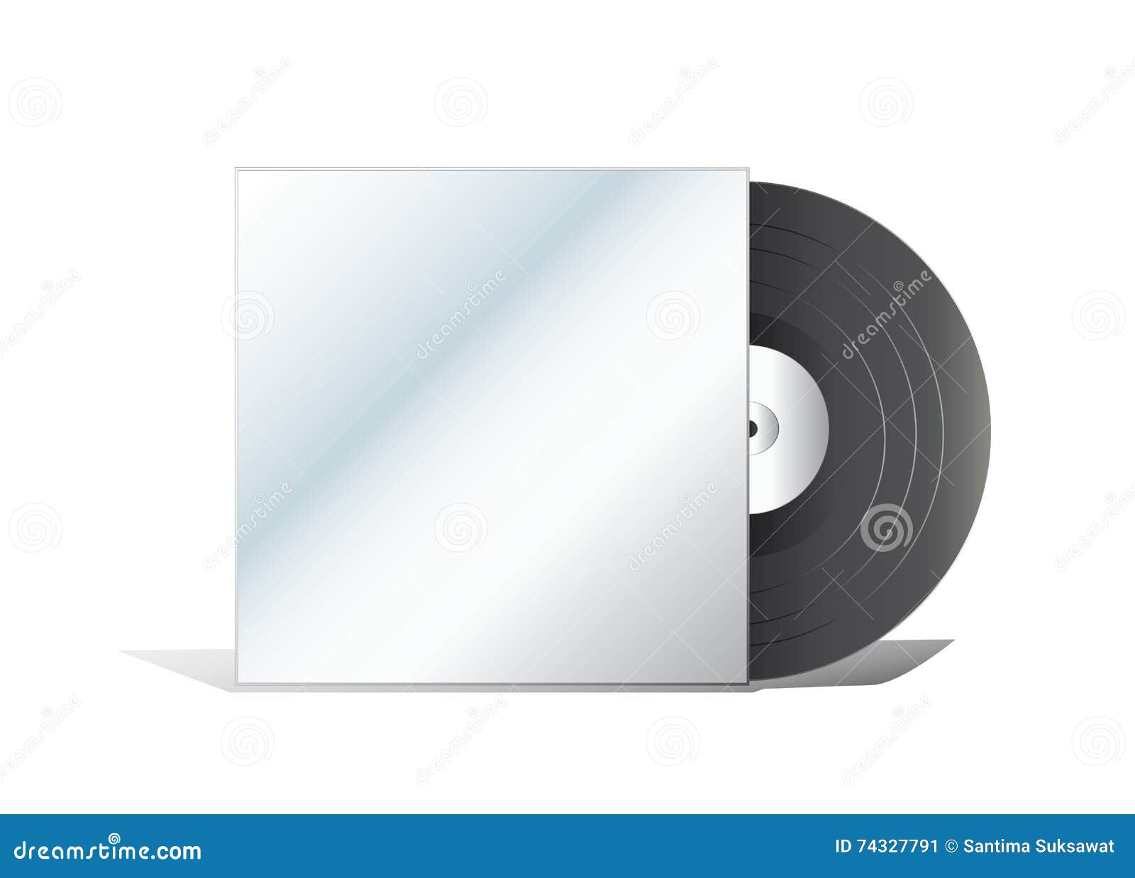 The empty cover record stock vector. Illustration of disco - 74327791