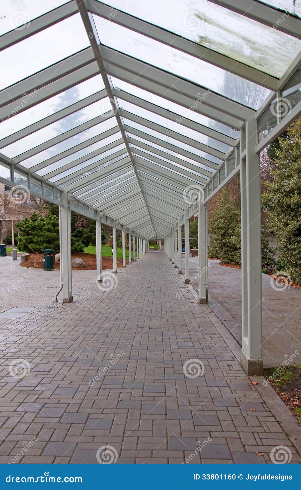 Empty Covered Walkway stock photo. Image of walkway, city - 33801160
