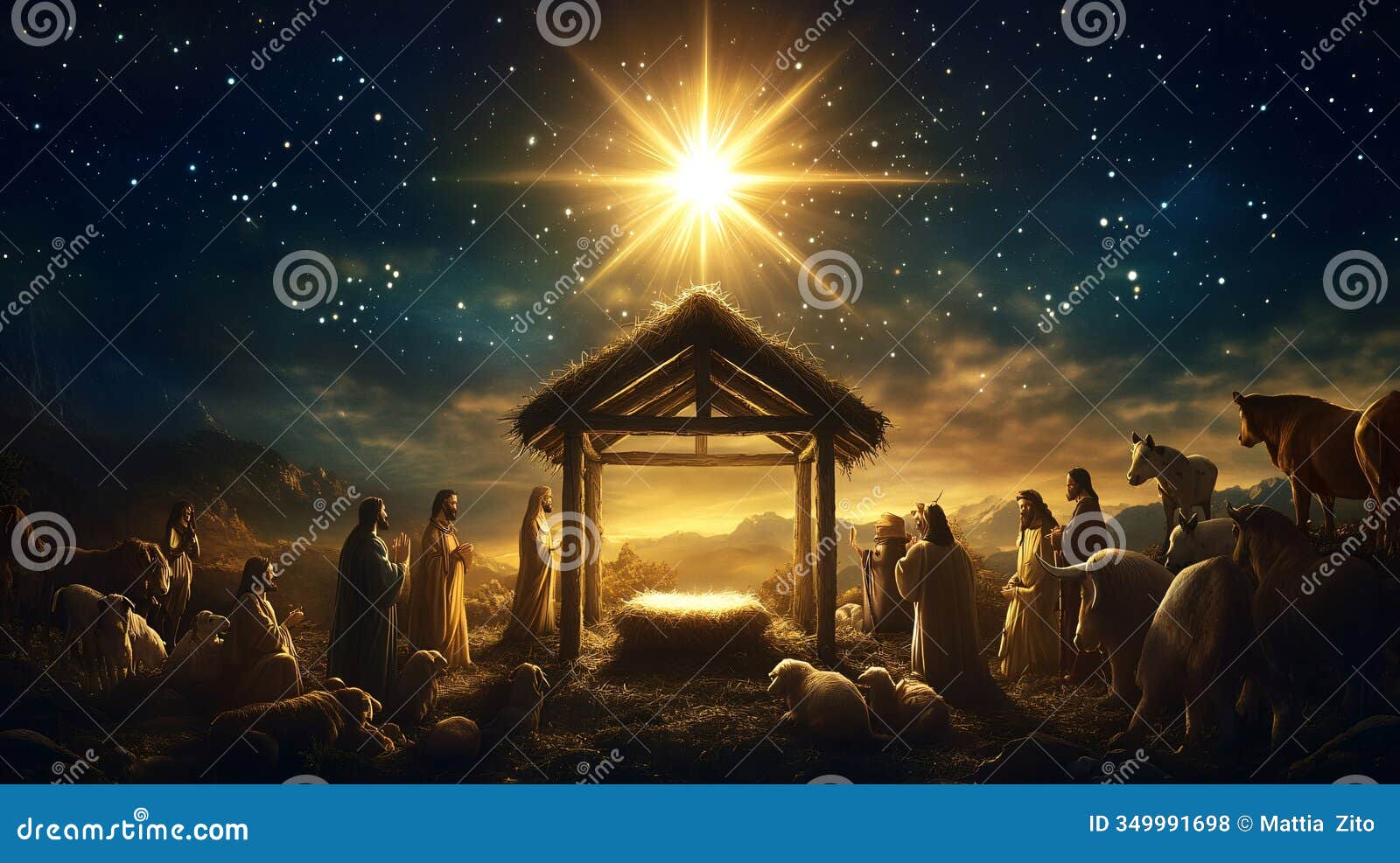 Empty Cradle in Nativity Scene Stock Photo - Image of nativity ...
