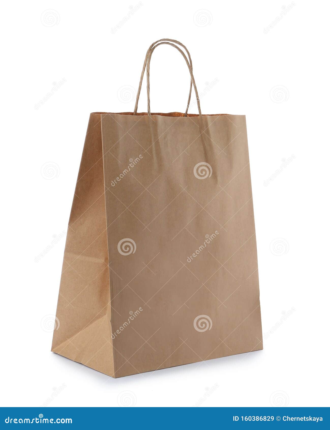 Empty Craft Paper Bag. Mockup for Design Stock Image - Image of ...