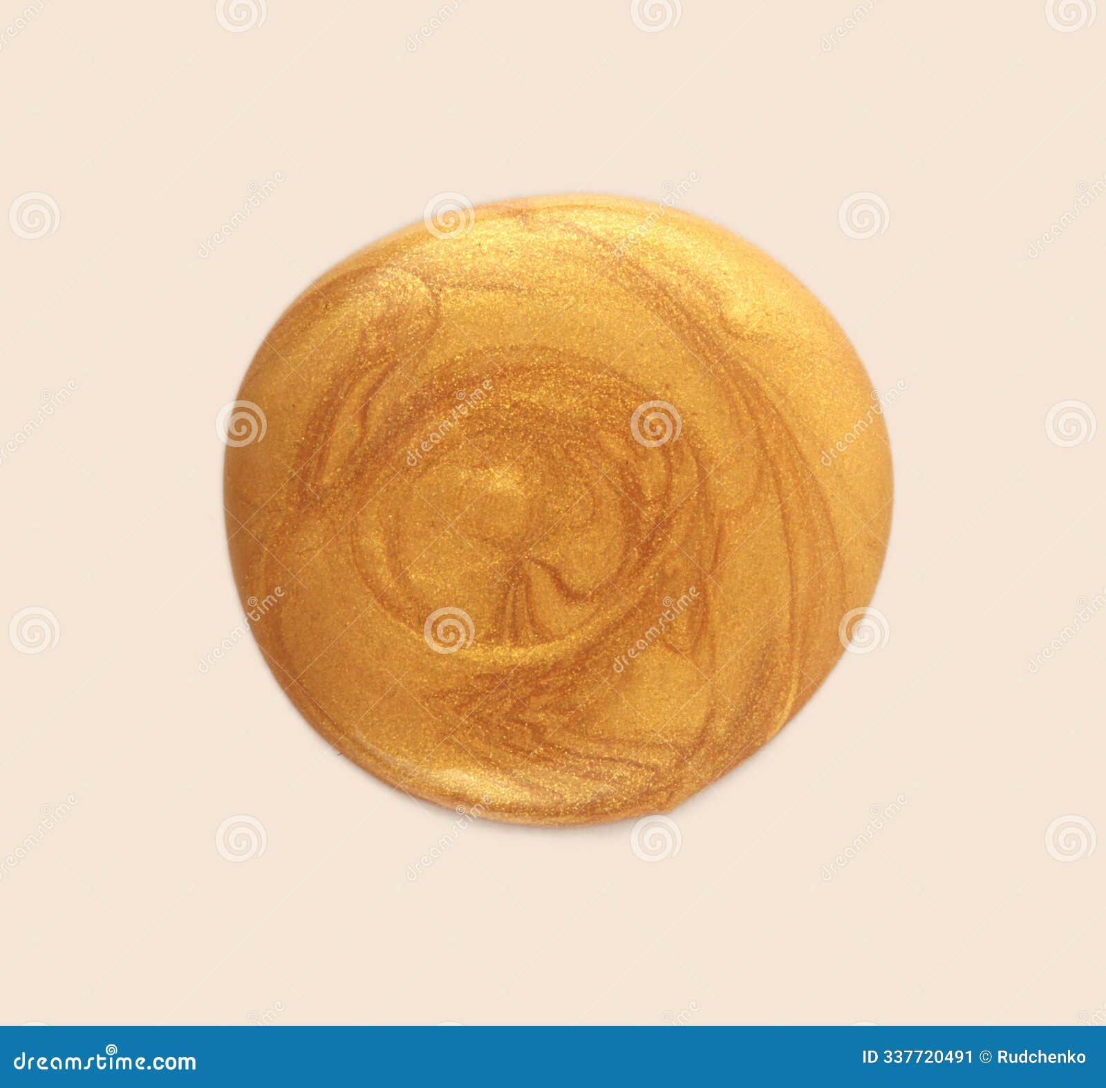 Empty Cream Gold Glitter Color Drop on Neutral Beige Background Stock ...