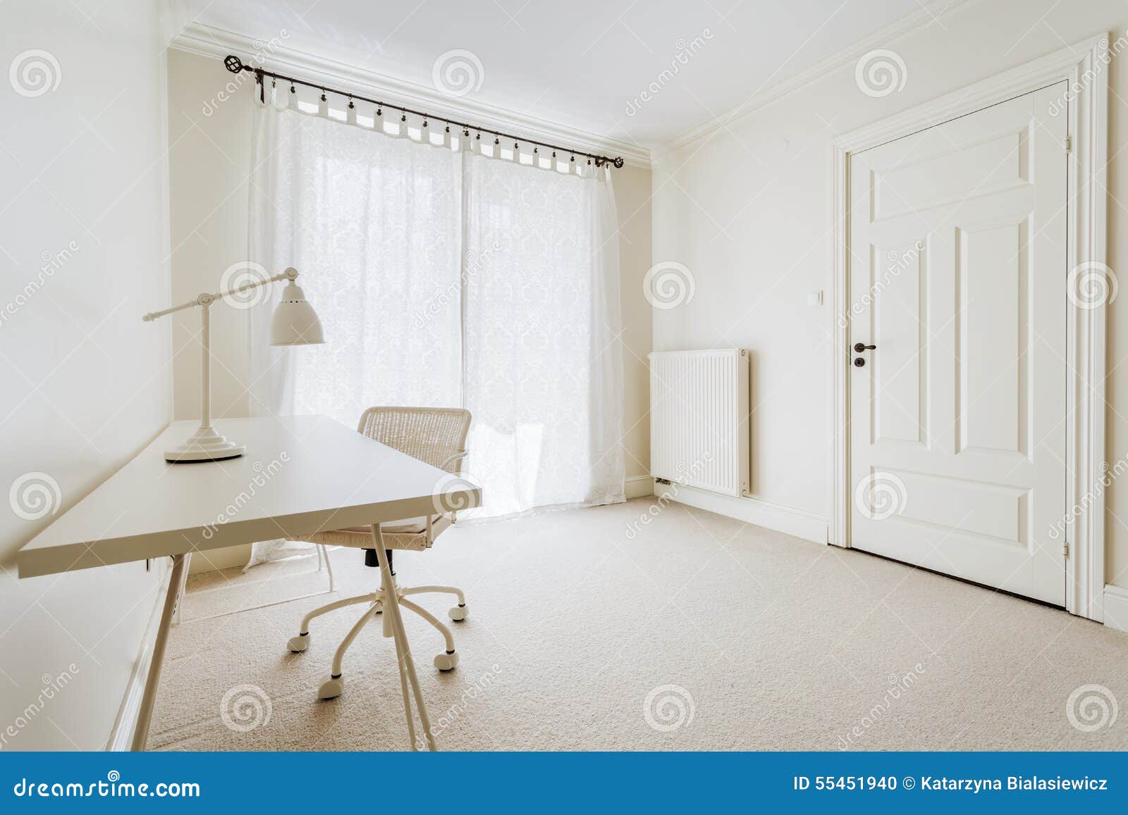 Empty cream room stock photo. Image of place, furniture - 55451940