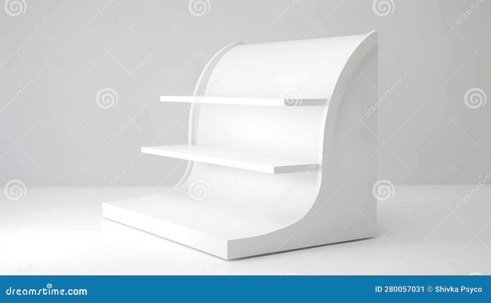 Empty Creative White Shaped POS Product Generative AI Stock ...