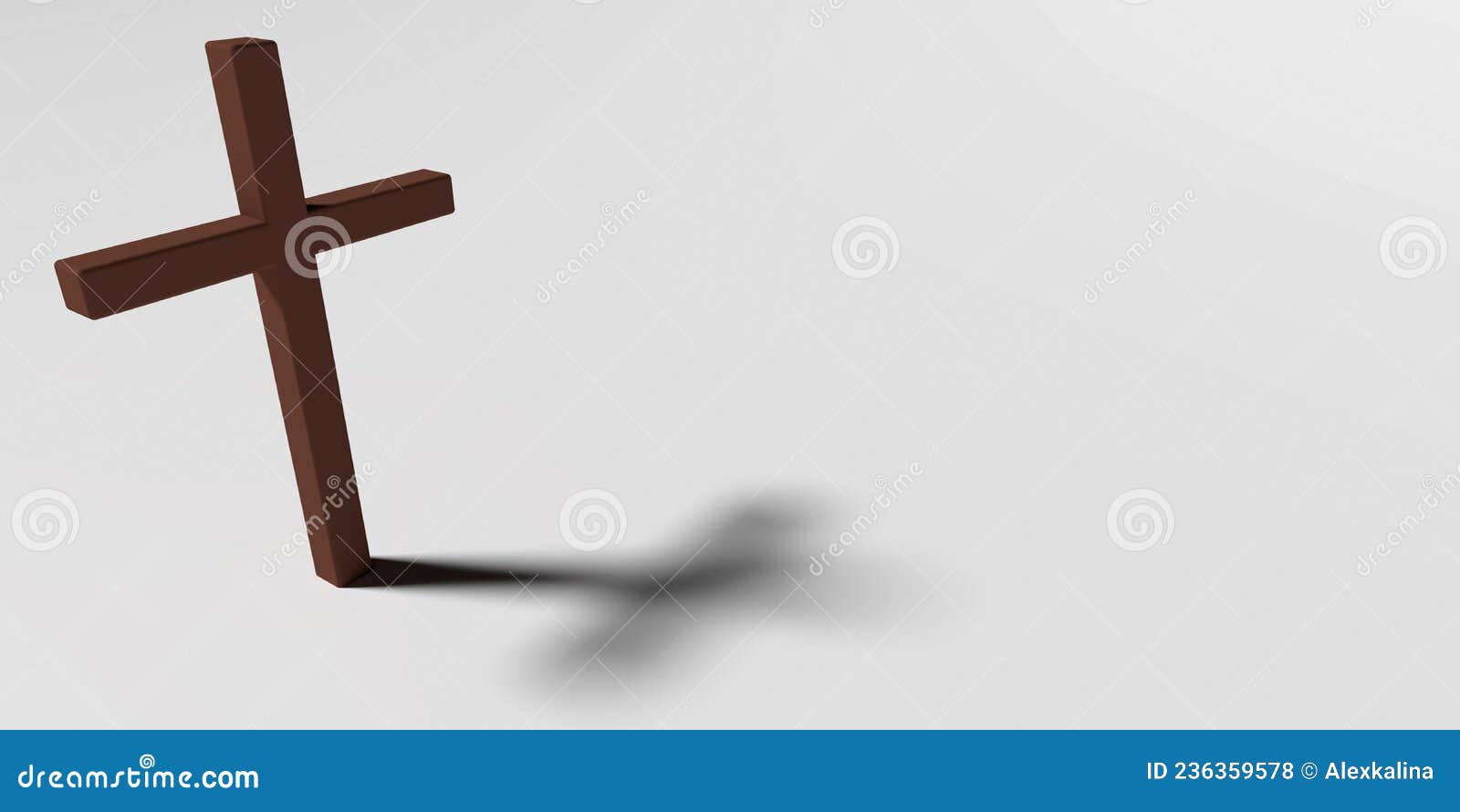 Empty Cross on a Blank Background. Easter Concept Stock Illustration ...