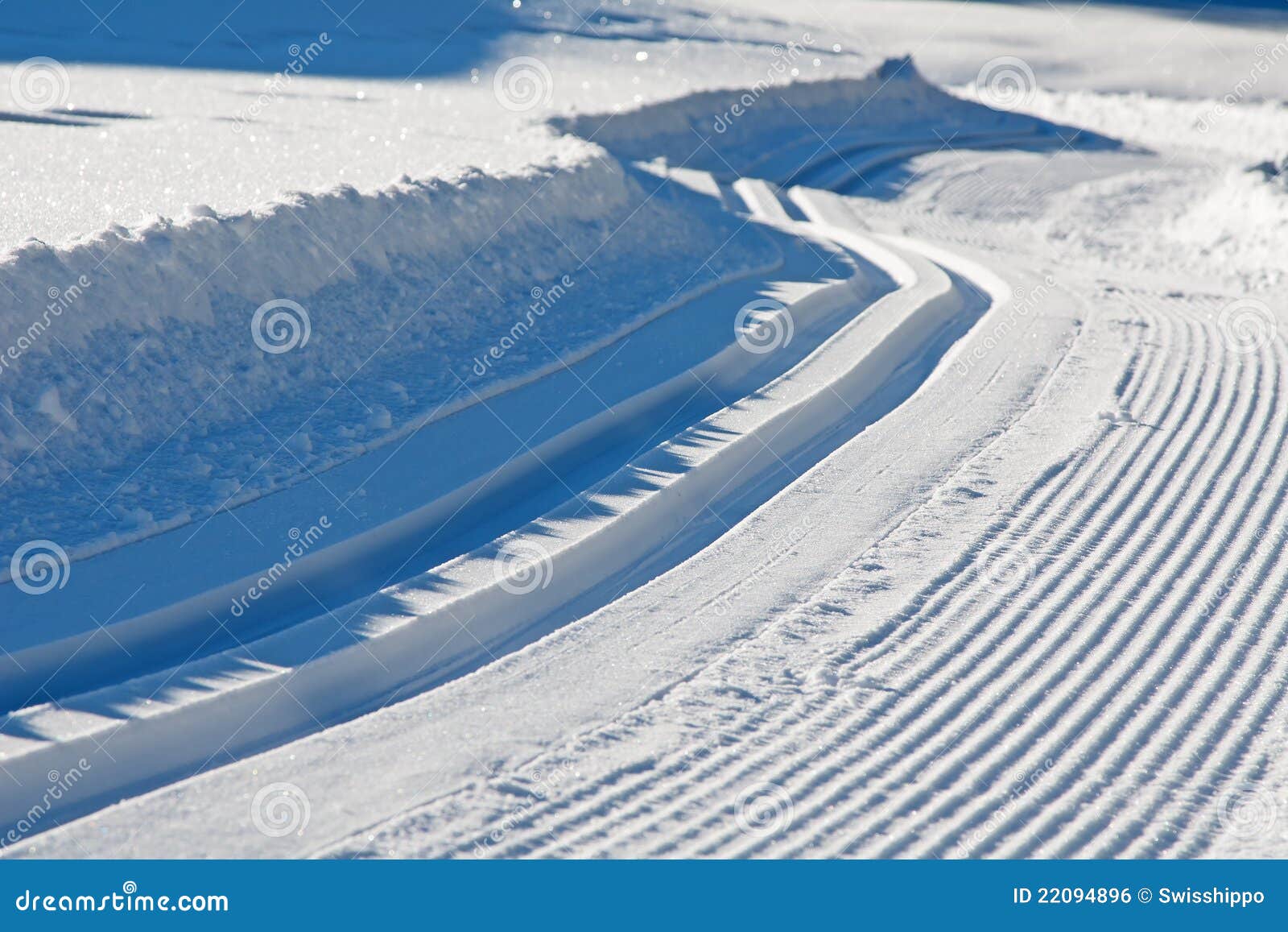 Empty Cross-country Ski Track Stock Photo - Image of piste, northern ...