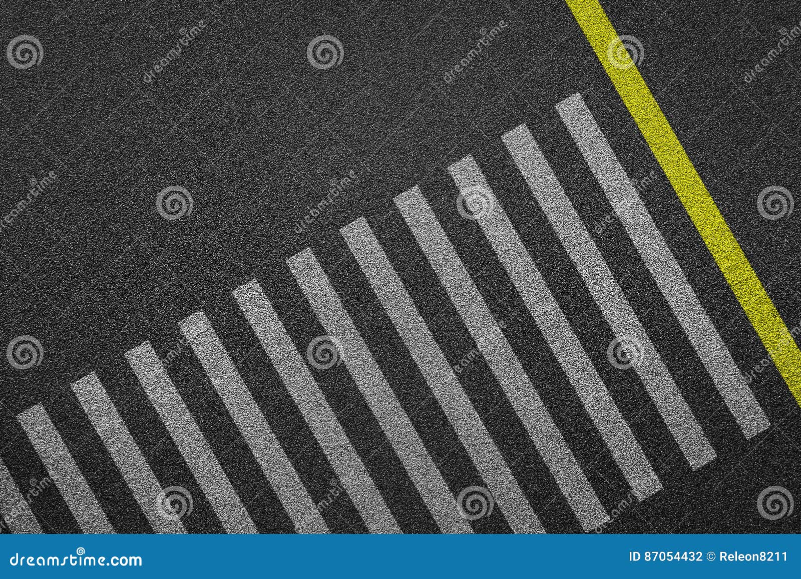 Empty Crosswalk on Asphalt Road. Stock Photo - Image of outside, ground ...