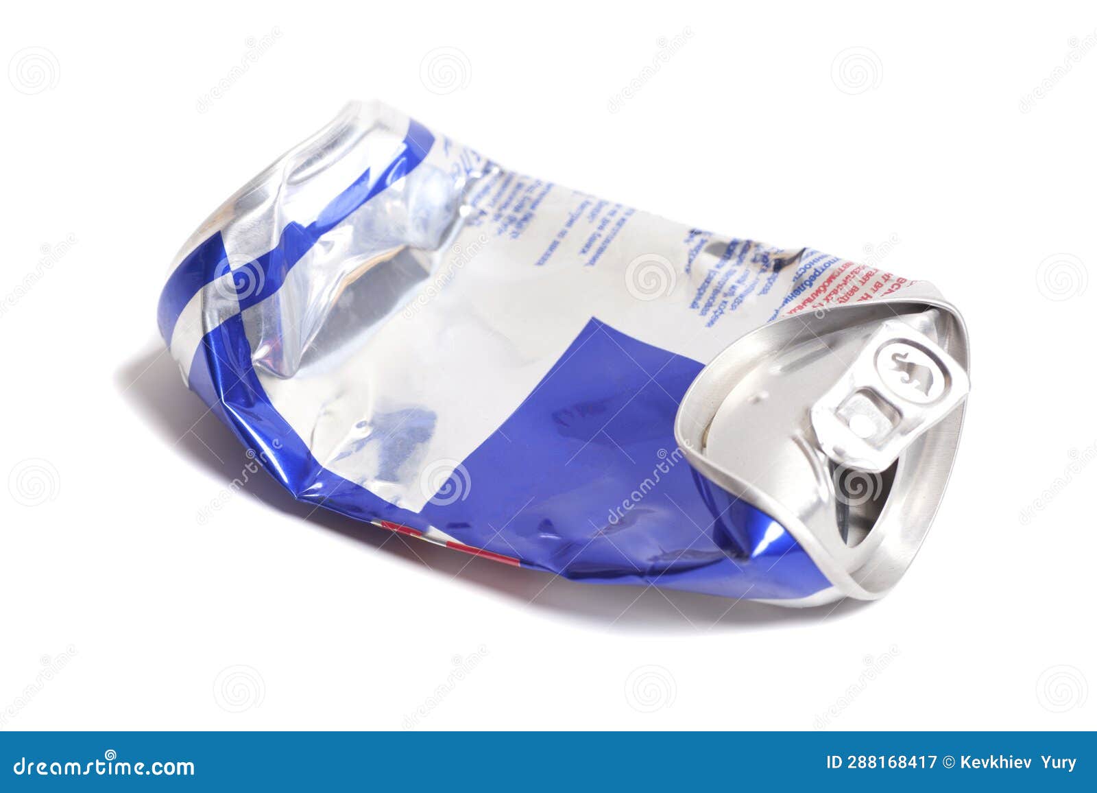 Empty Crumpled Can from Energy Drink Stock Image - Image of garbage ...