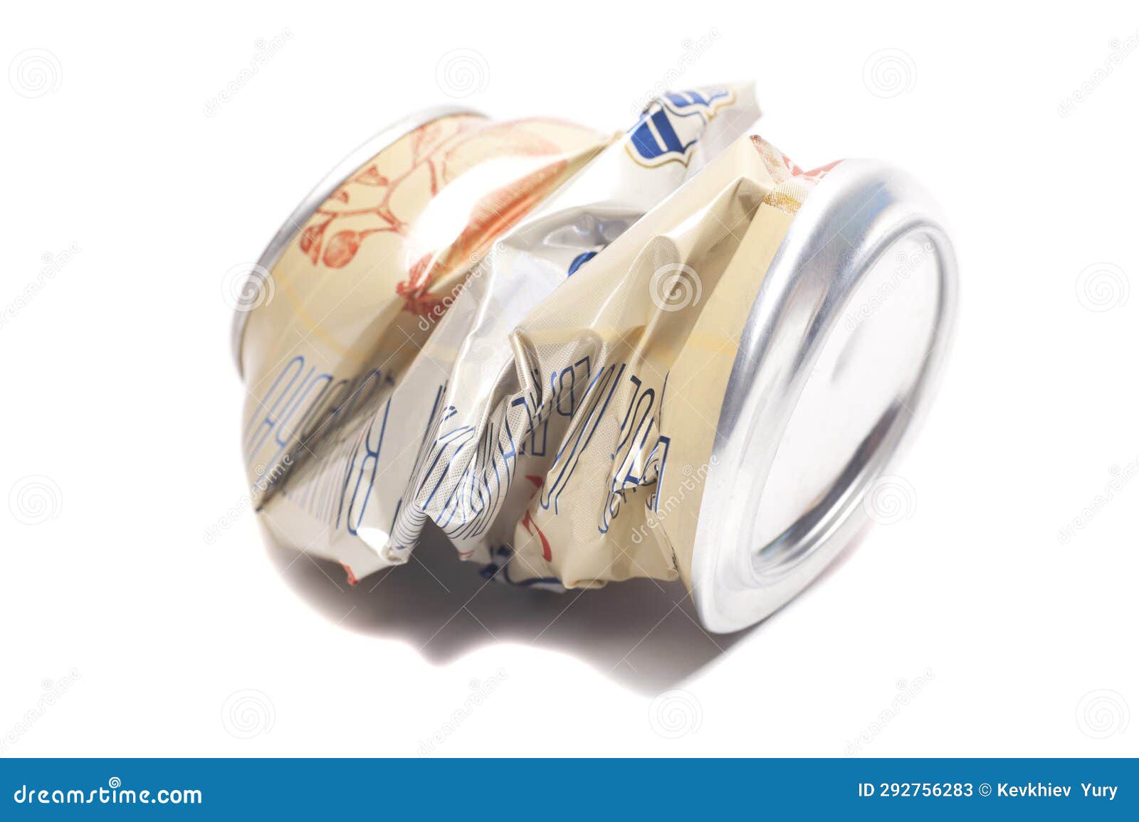 Empty Crumpled Can from Energy Drink or Beer Stock Image - Image of ...