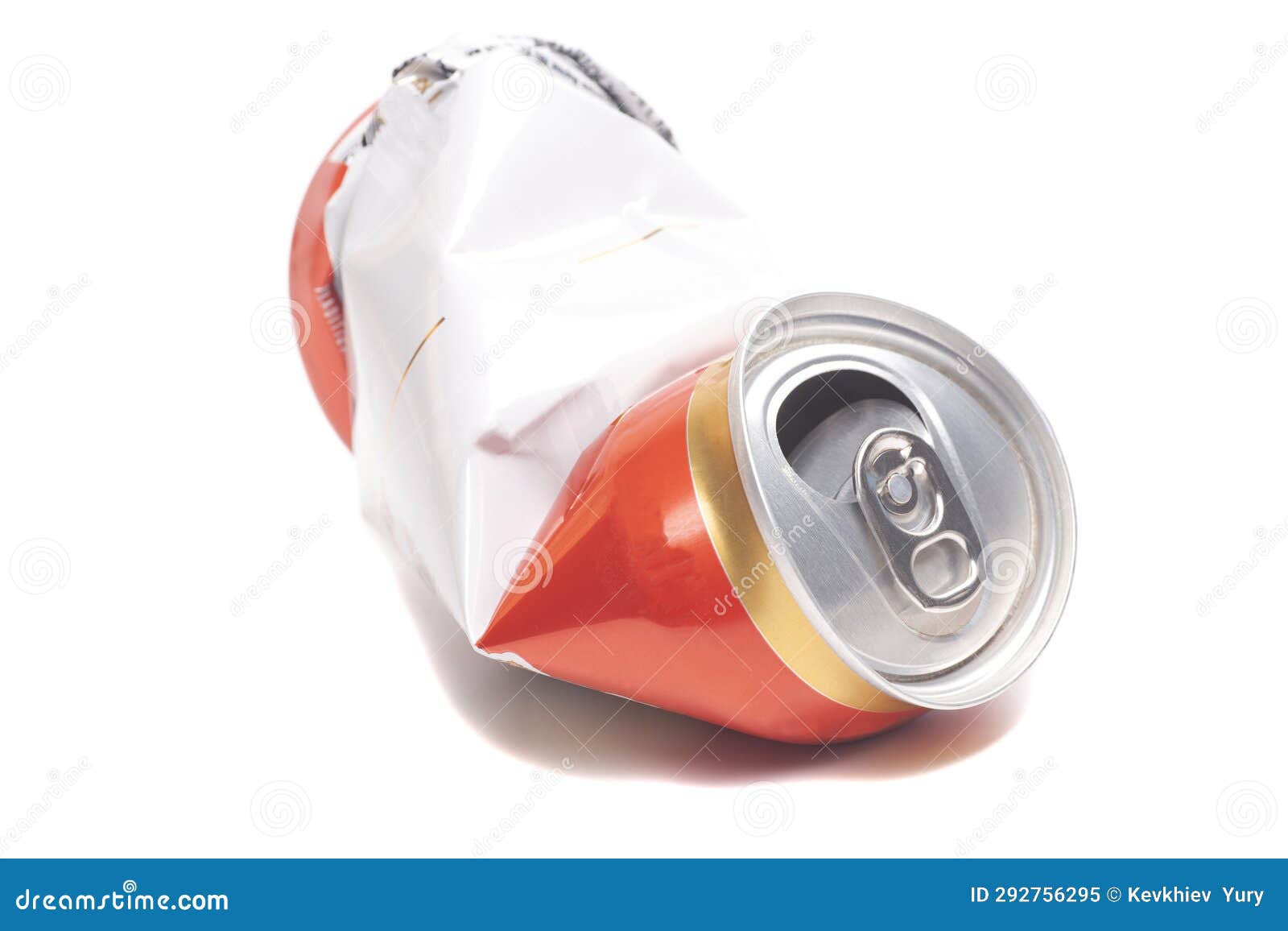 Empty Crumpled Can from Energy Drink or Beer Stock Image - Image of ...