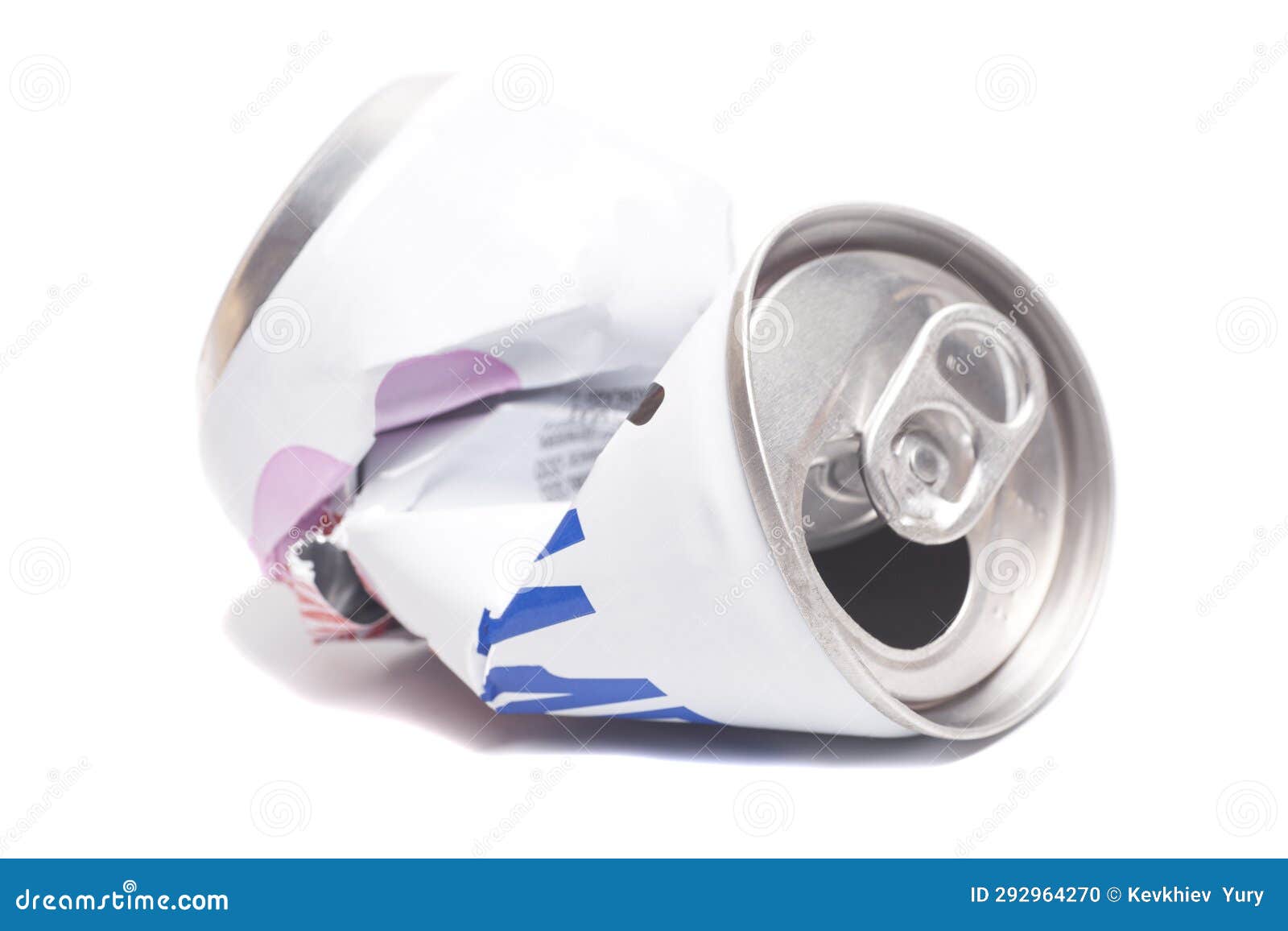 Empty Crumpled Can from Energy Drink or Beer Stock Photo - Image of ...
