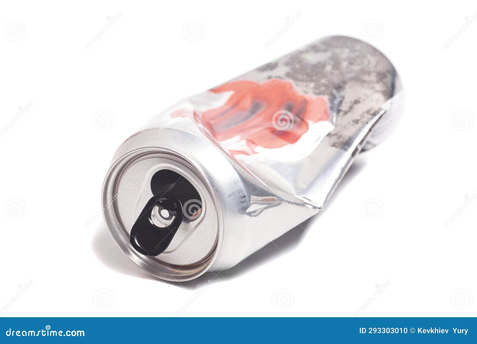 Empty Crumpled Can from Energy Drink or Beer Stock Photo - Image of ...