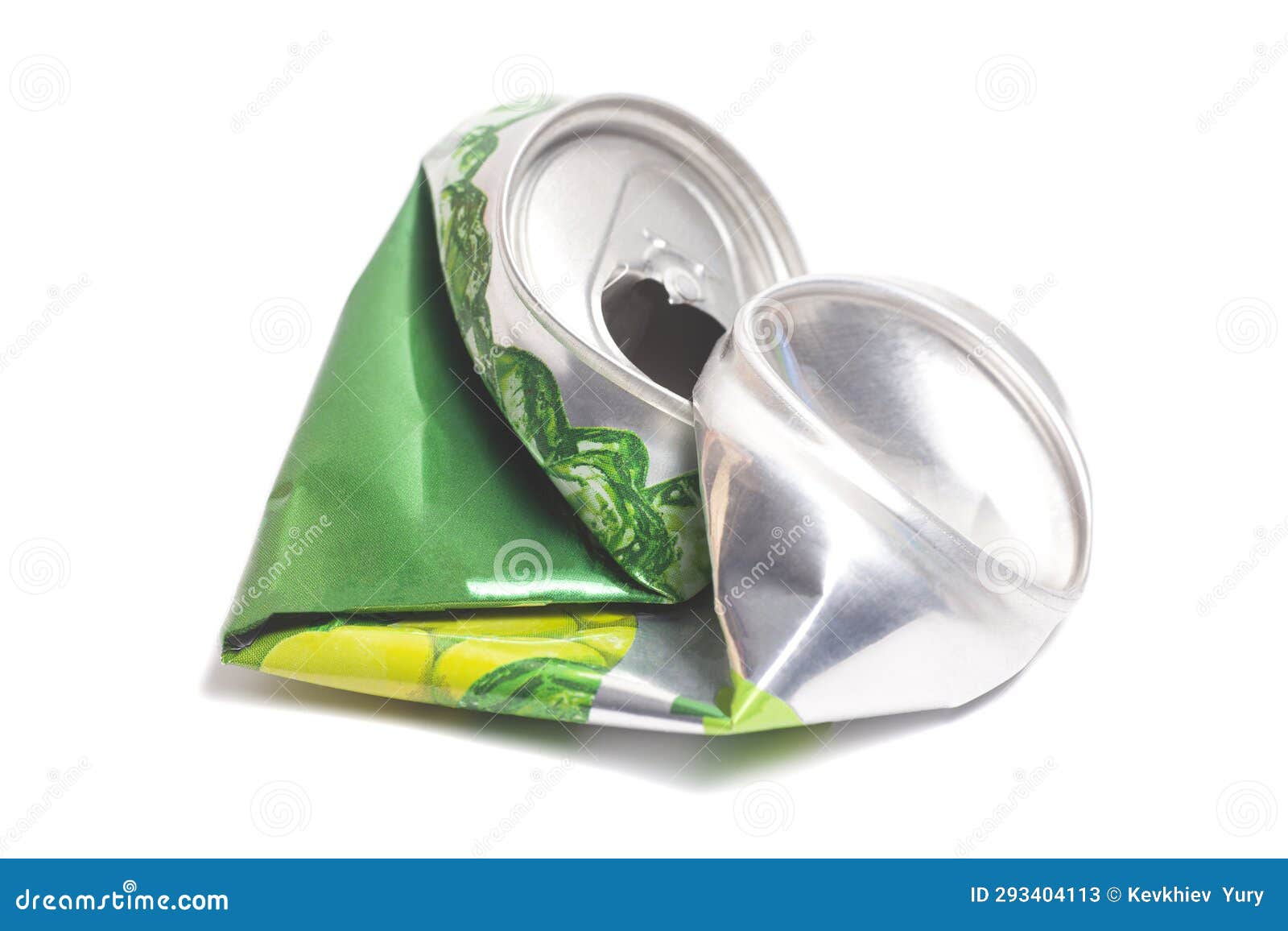 Empty Crumpled Can from Energy Drink or Beer Stock Image - Image of ...
