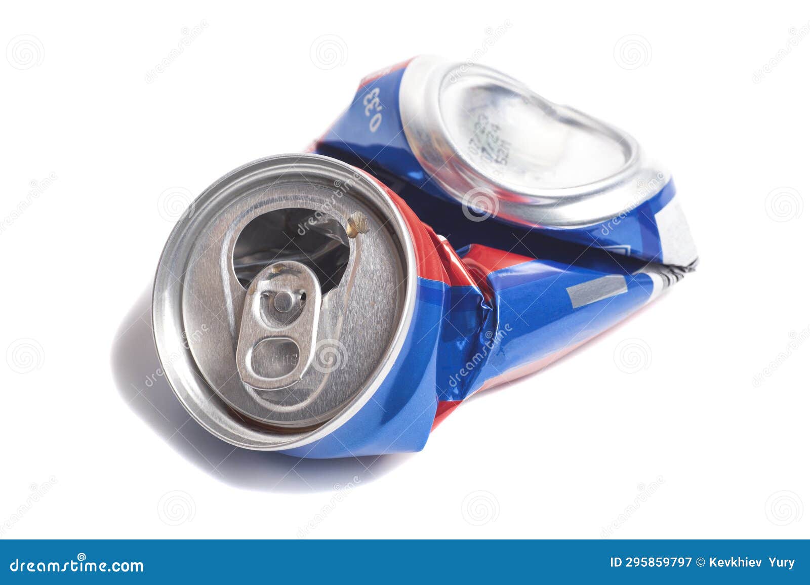 Empty Crumpled Can from Energy Drink or Beer Stock Image - Image of ...