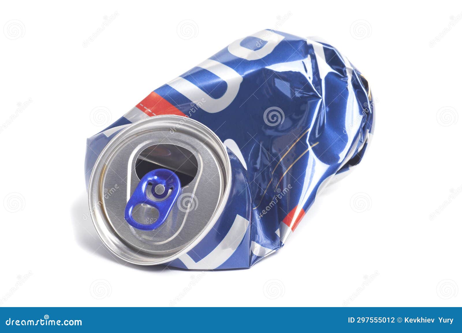 Empty Crumpled Can from Energy Drink or Beer Stock Photo - Image of ...