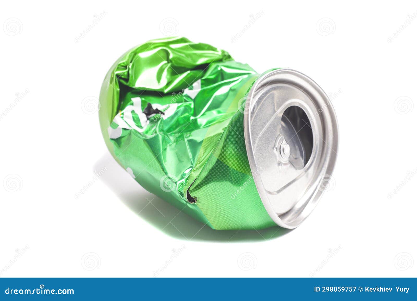 Empty Crumpled Can from Energy Drink or Beer Stock Image - Image of ...