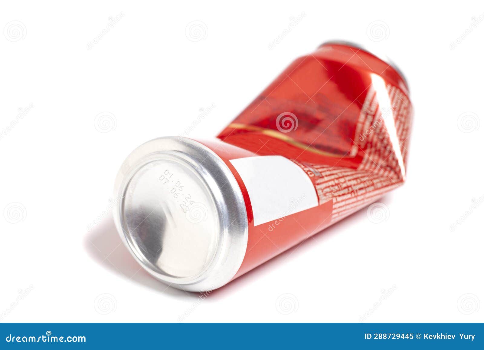 Empty Crumpled Red Can from Energy Drink or Beer Stock Image - Image of ...