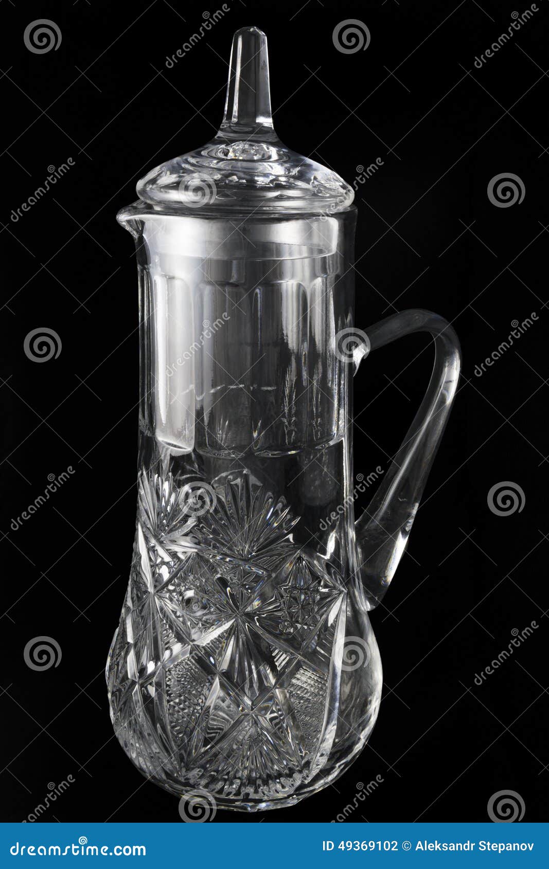 Empty Crystal Pitcher for Juice or Water Stock Photo - Image of ...