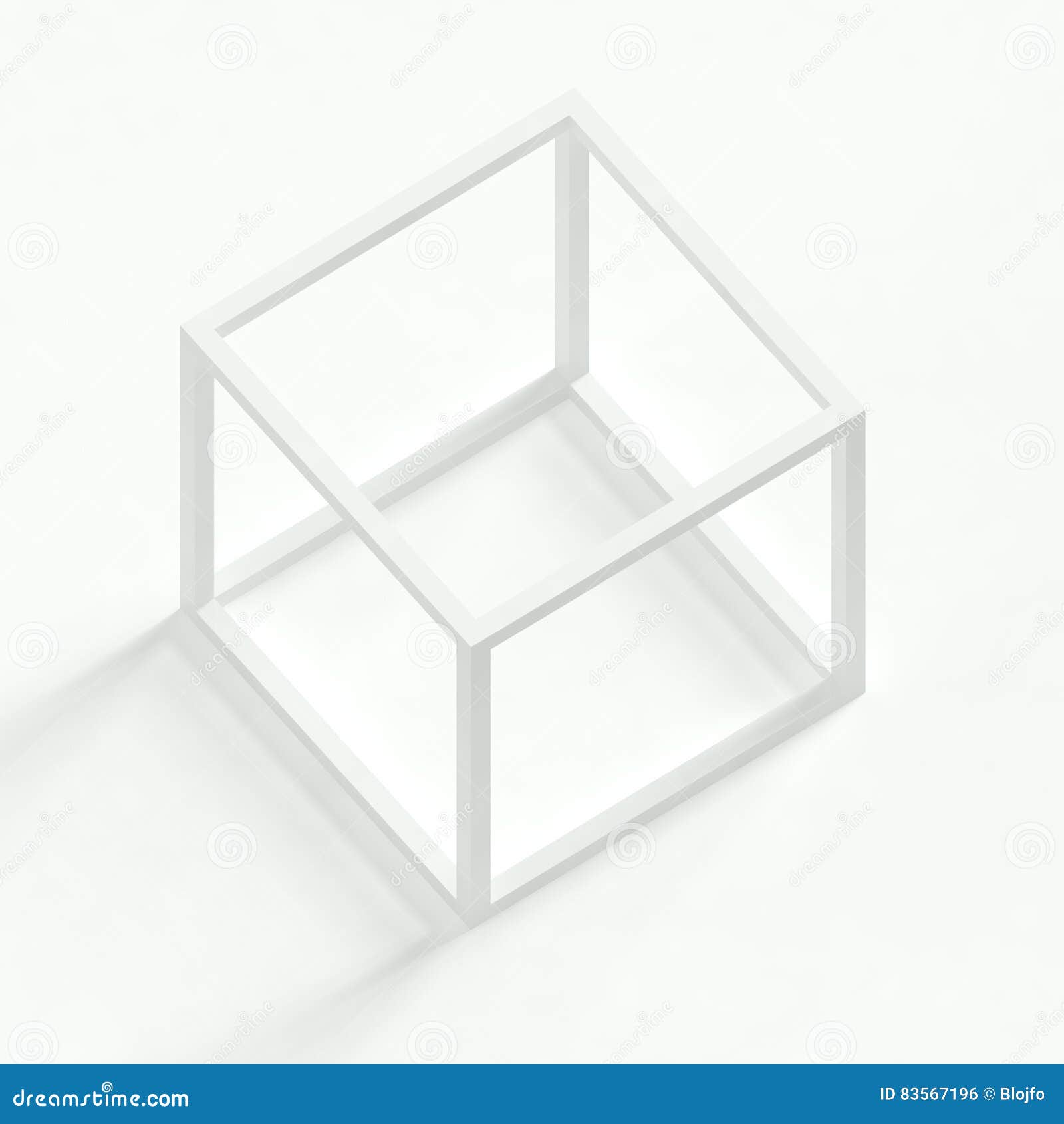 Empty cube stock illustration. Illustration of geometric - 83567196