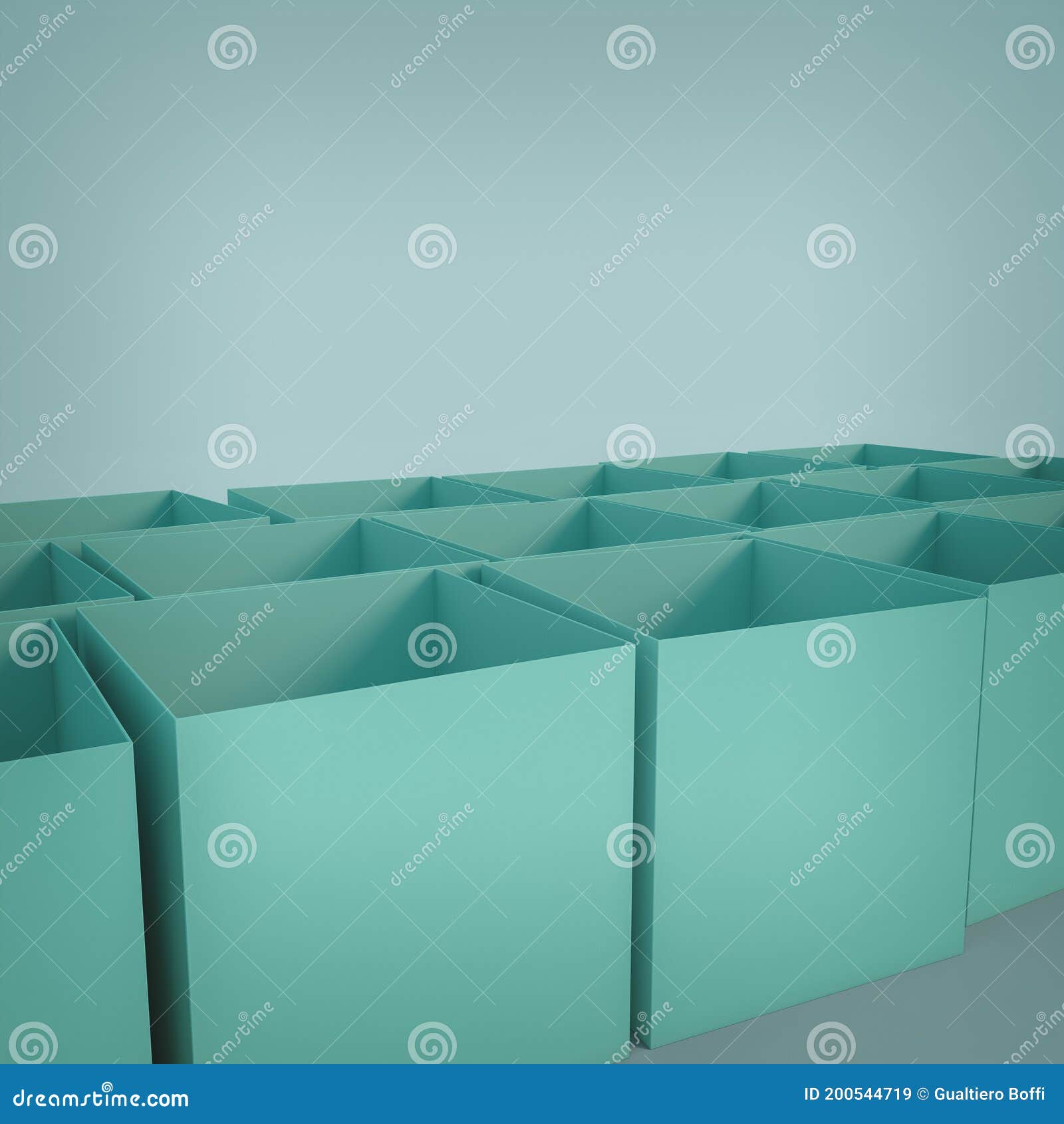 Empty Cube Isolated On White Background - Realistic Hyper-detail ...
