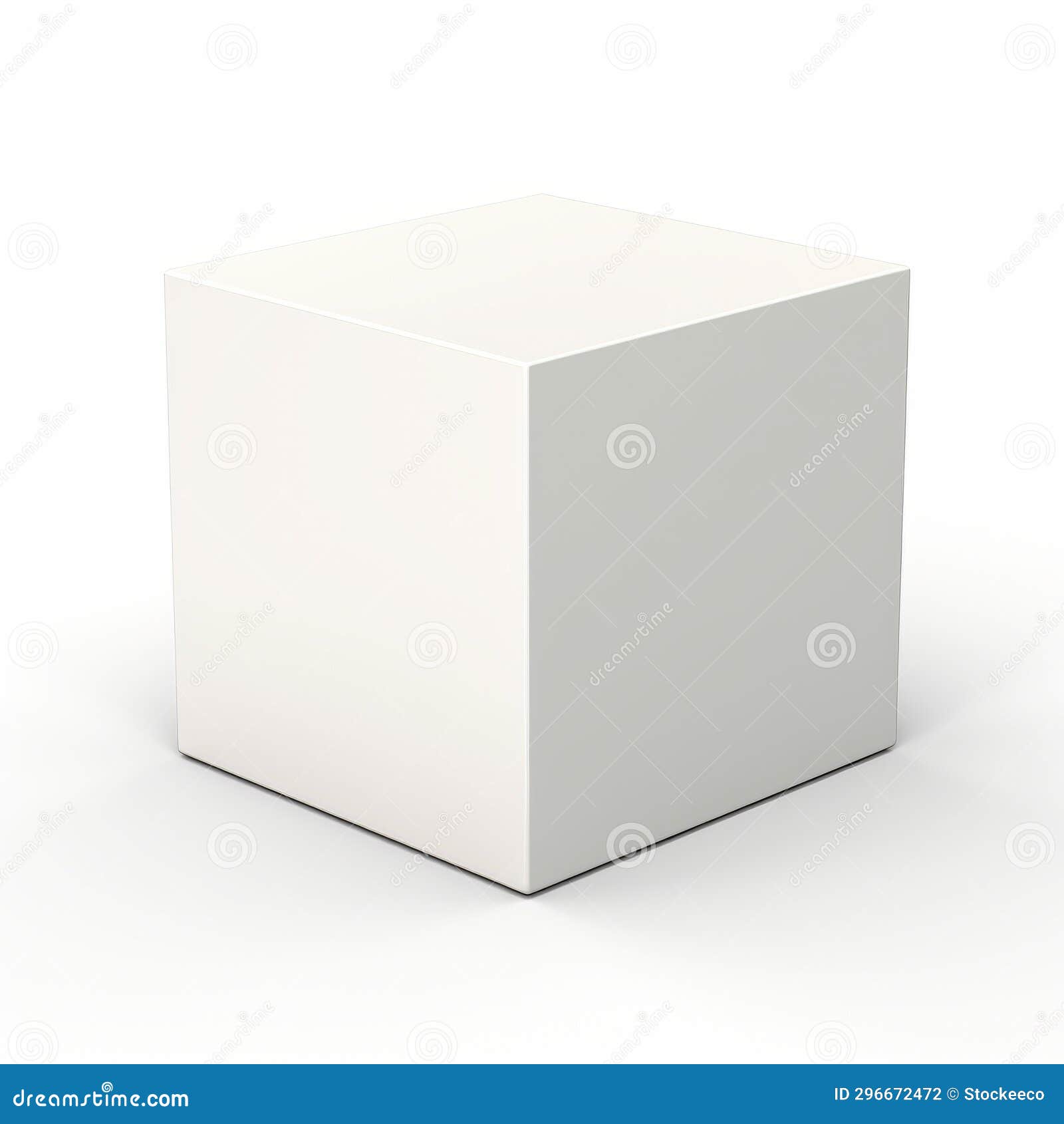 Empty Cube on White Surface Photorealistic Renderings Stock ...
