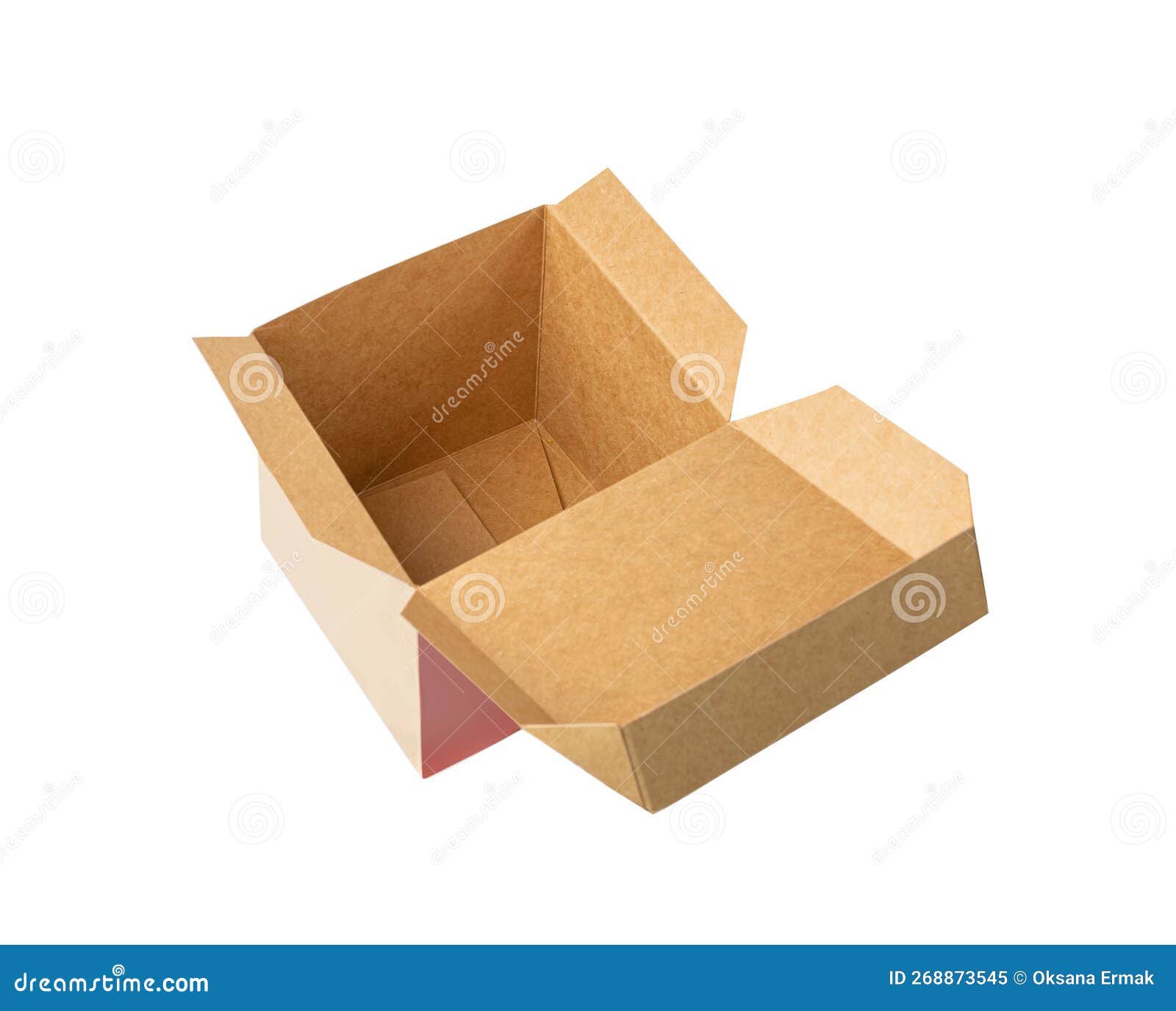 Empty Cubic Paper Box, Brown Cardboard Package Mockup, Ecological ...