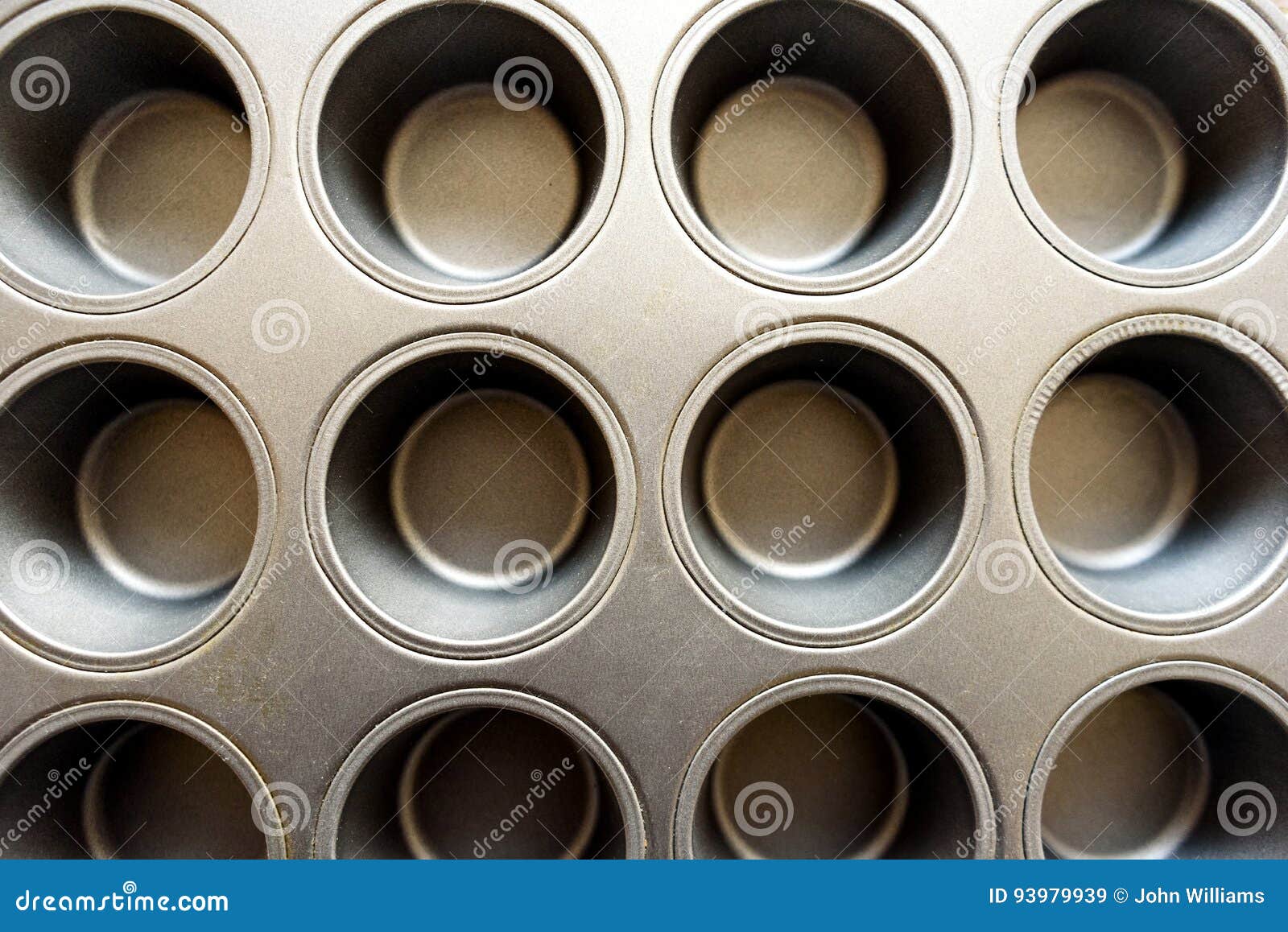 Empty Cup Cake Baking Tin stock image. Image of form - 93979939