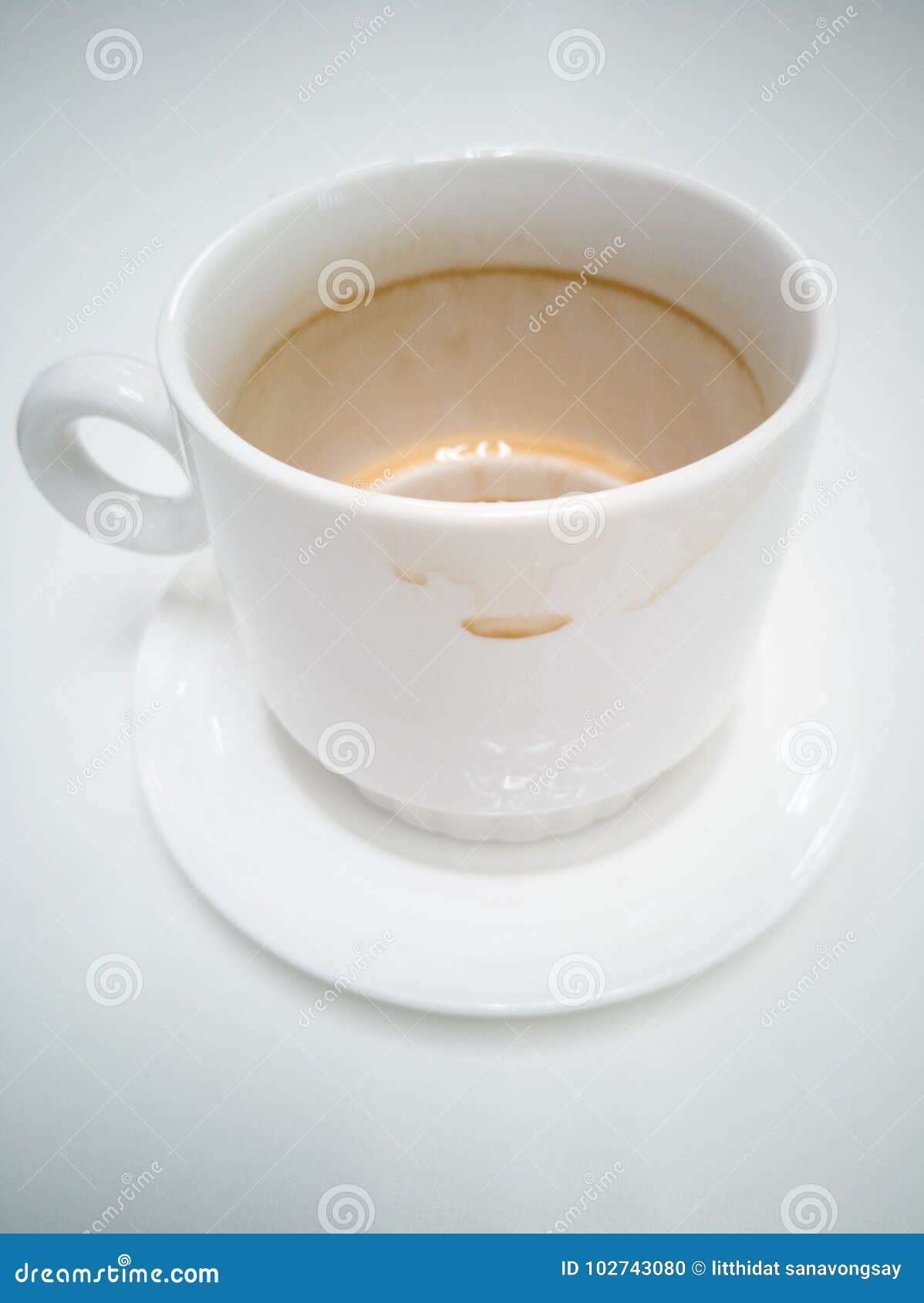 Empty cup of coffee stock photo. Image of background - 102743080