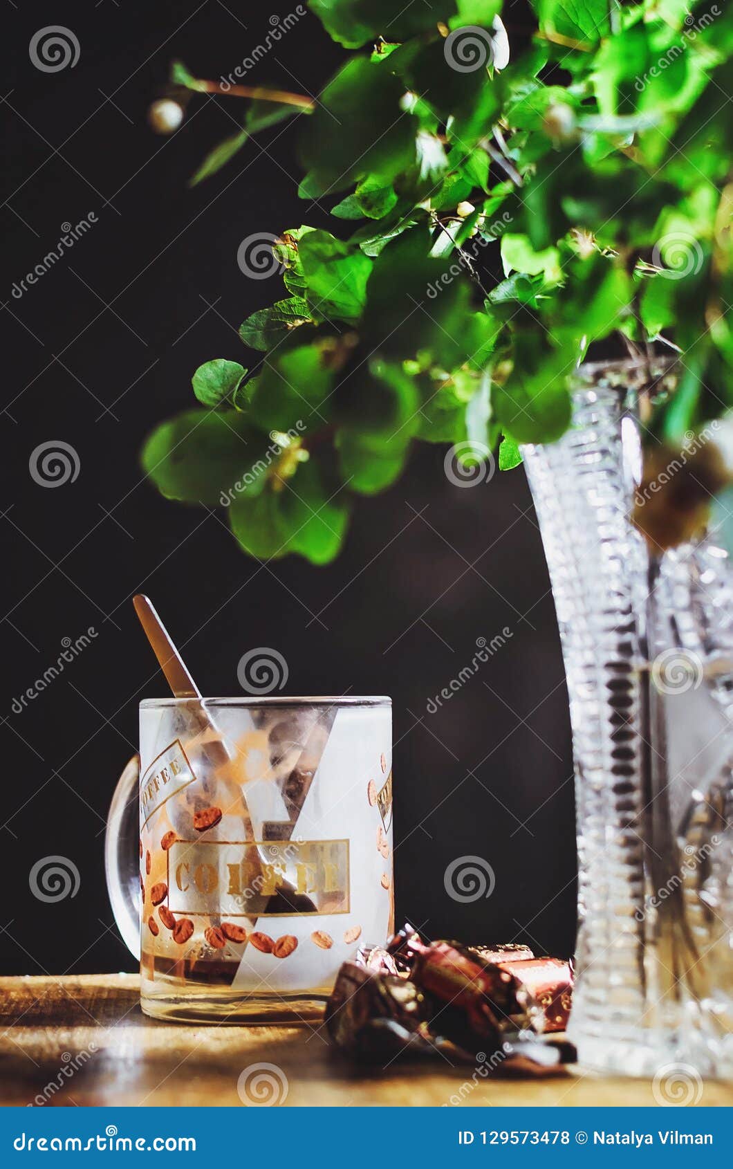 Empty Cup of Coffee from Under the Table Stock Photo - Image of love ...