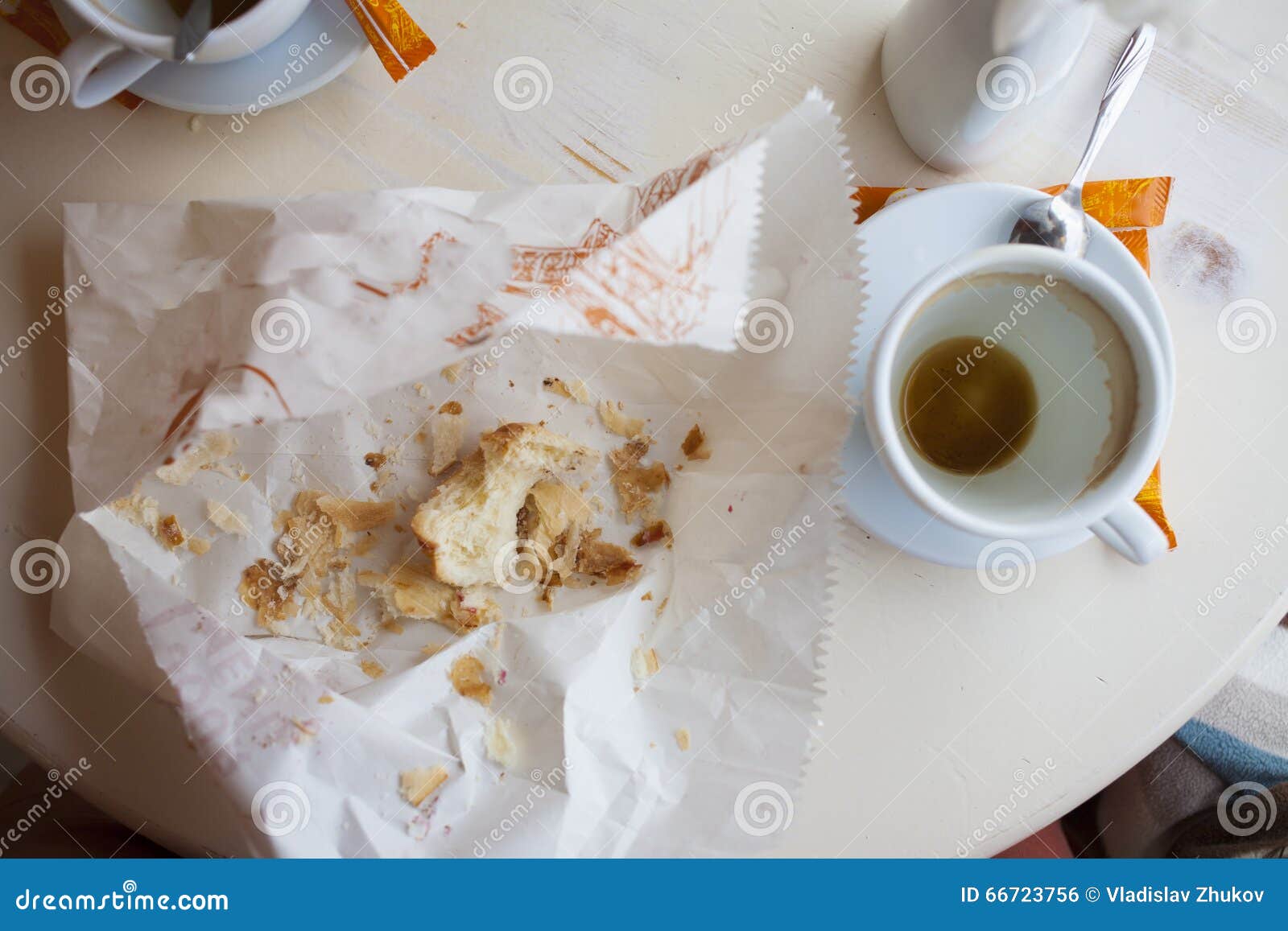 Empty the Cup and Leftover Rolls. Stock Photo - Image of paper, balance ...