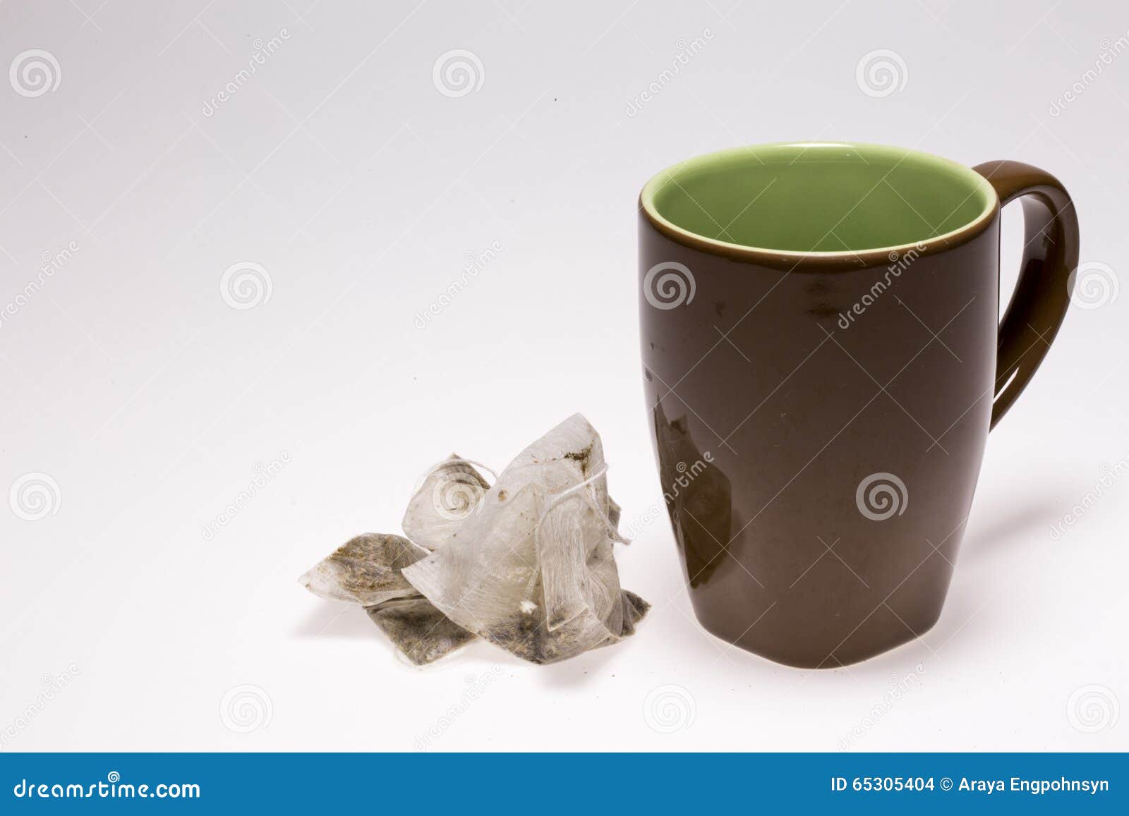 Empty Cup and Tea Bag stock photo. Image of clean, leaf - 65305404
